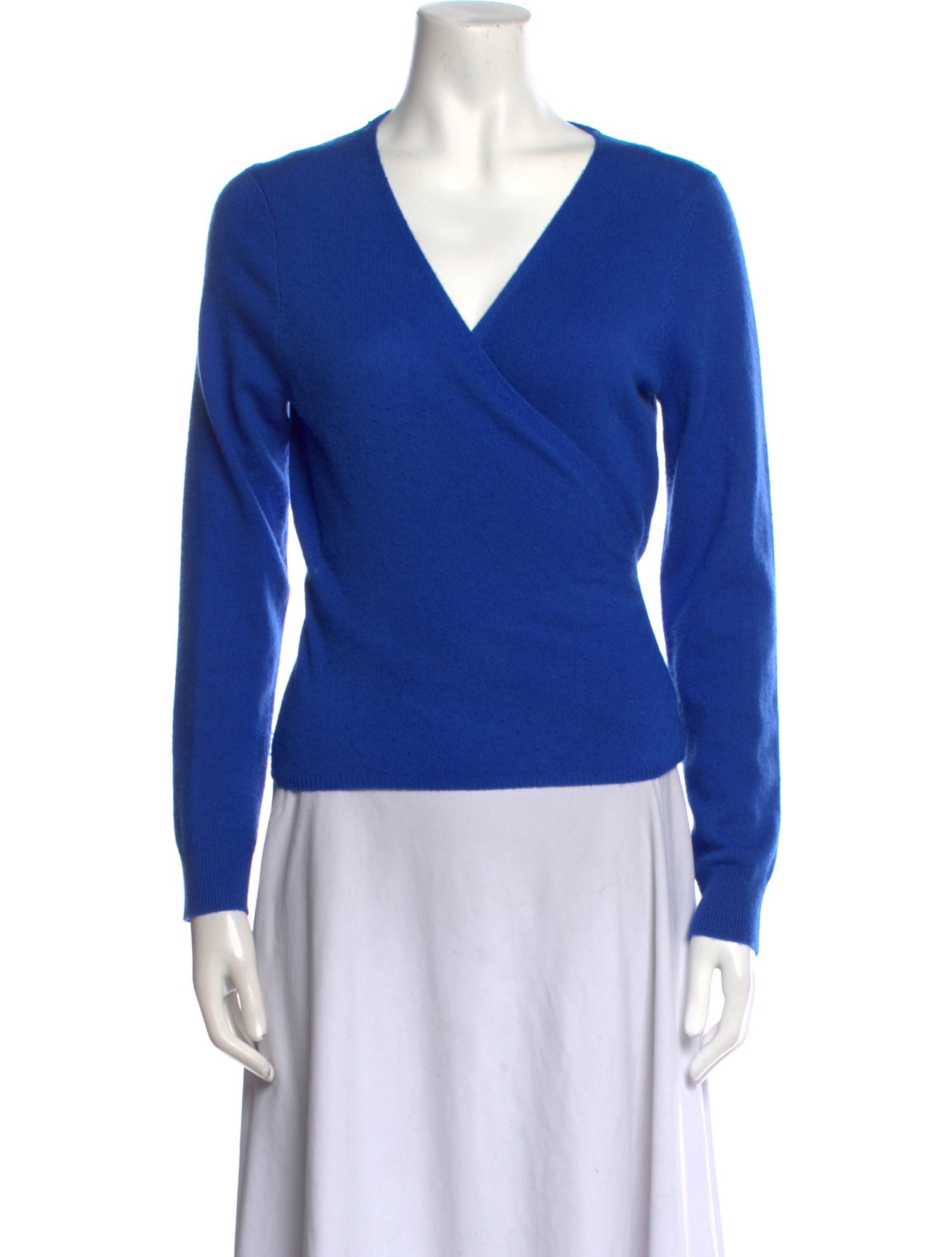 Diane von Furstenberg V-Neck Sweater - Blue Knitwear, Clothing ...