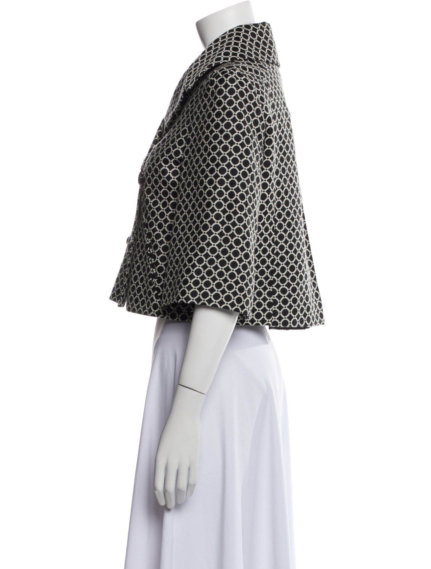 St. John Tweed Pattern Blazer - Black Jackets, Clothing - STJ247496 ...