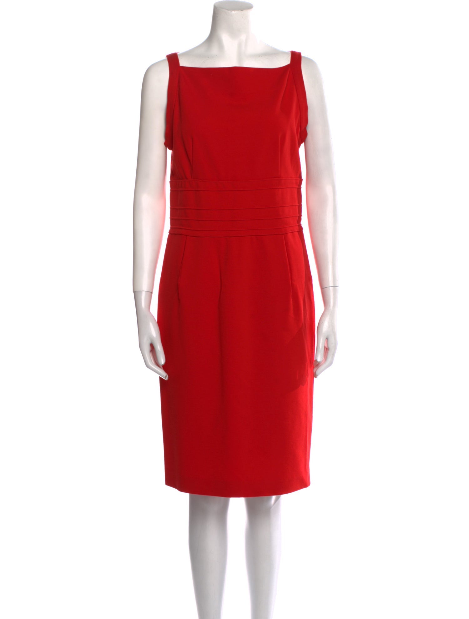 Diane von Furstenberg Square Neckline Knee-Length Dress - Red Dresses ...