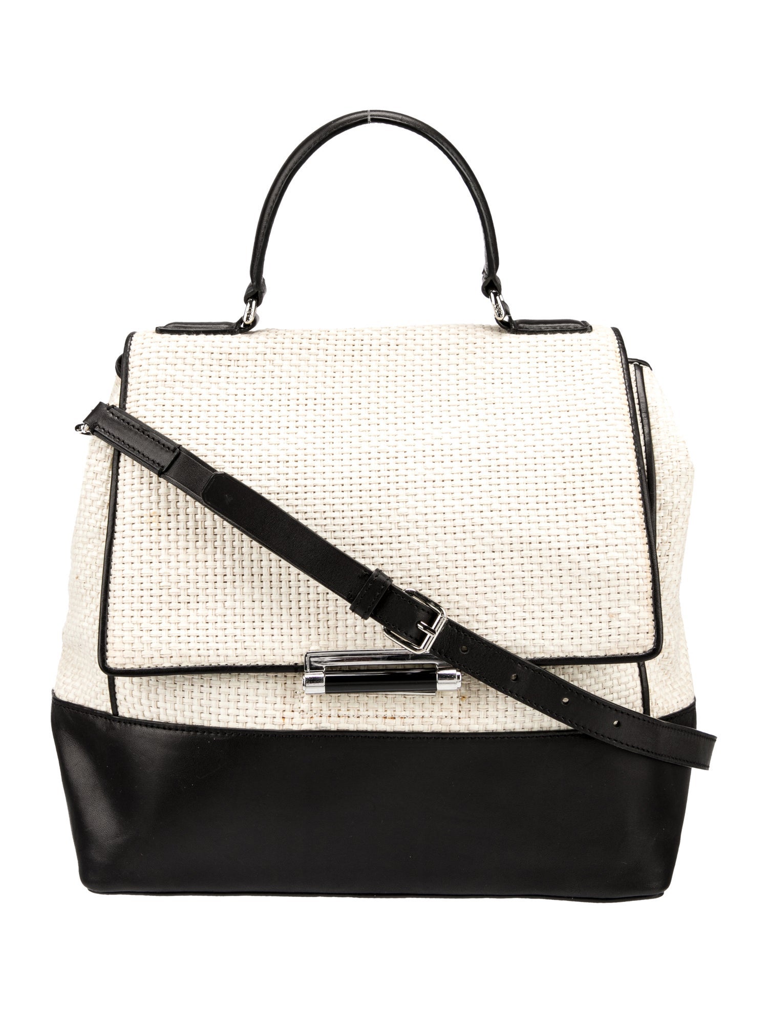 Diane von Furstenberg Straw Top Handle Bag - Neutrals Handle Bags ...