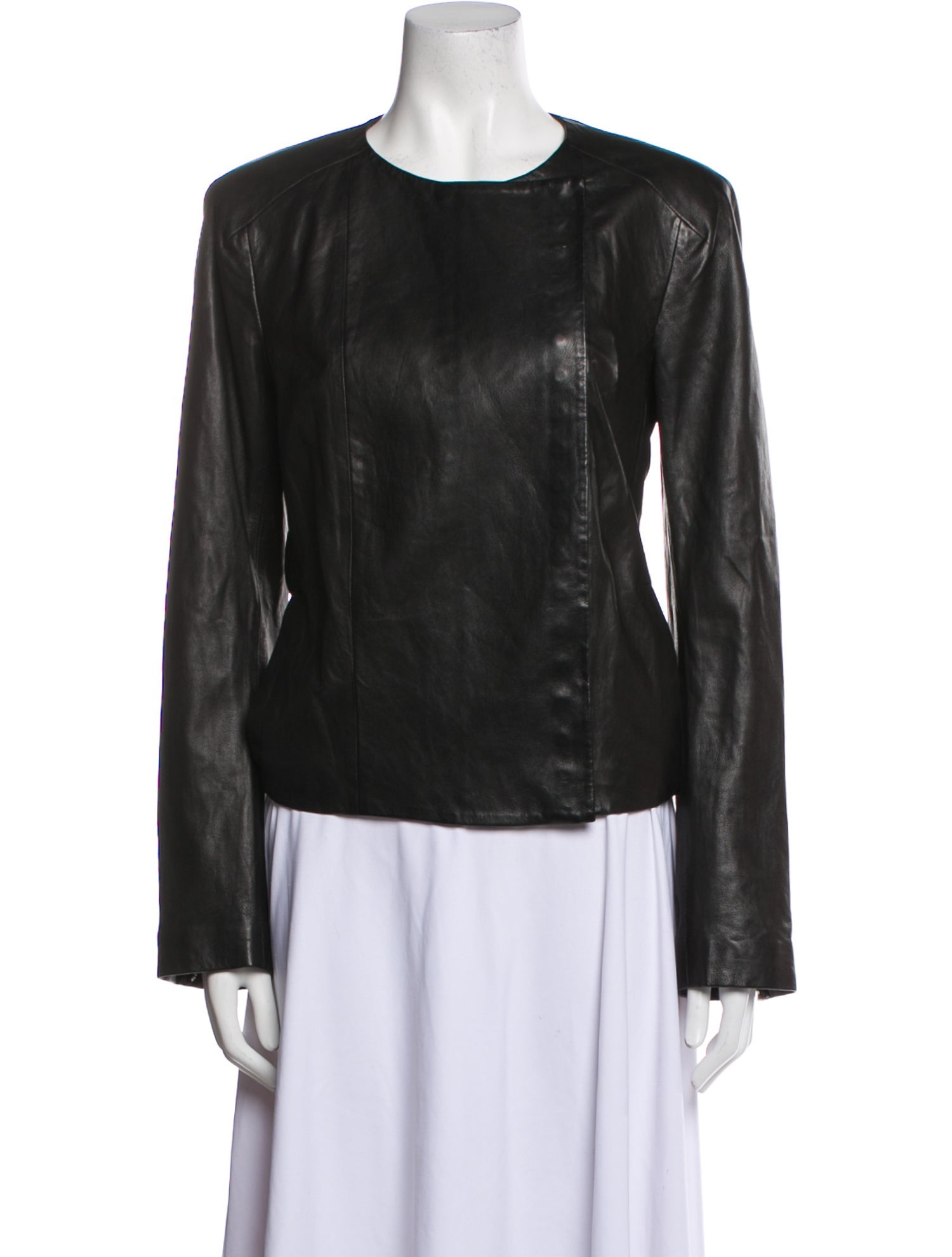 Diane von Furstenberg Leather Biker Jacket - Black Jackets, Clothing ...
