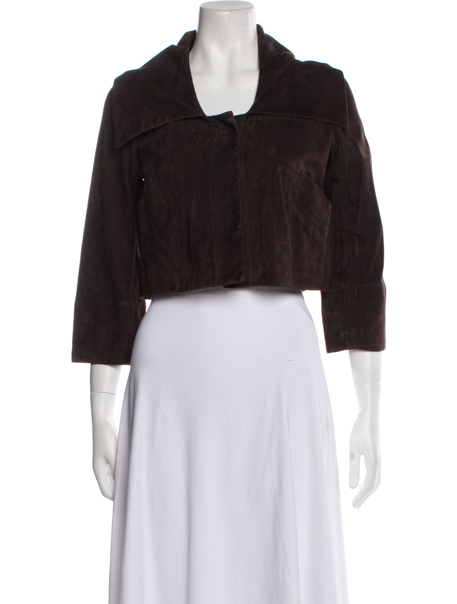 Diane von Furstenberg Leather Bolero - Brown Jackets, Clothing ...