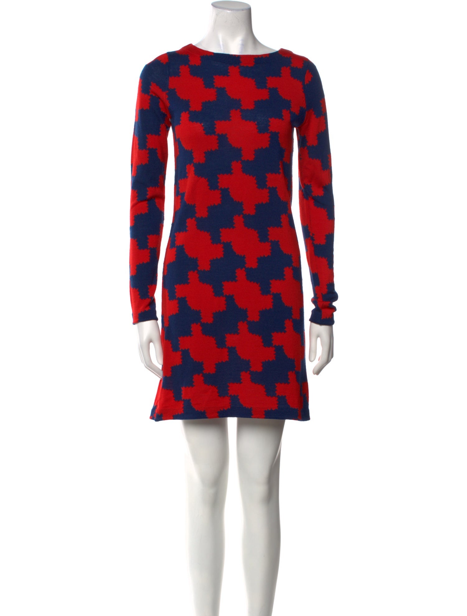 Diane von Furstenberg Wool Mini Dress - Blue Dresses, Clothing ...
