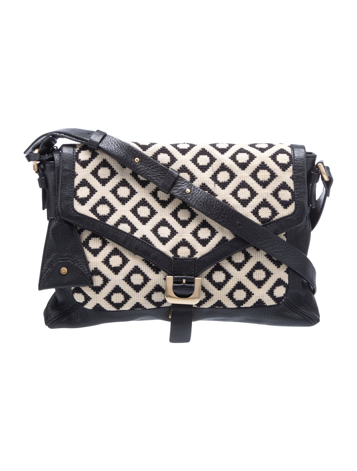 Diane von Furstenberg Leather Shoulder Bag - Black Shoulder Bags ...