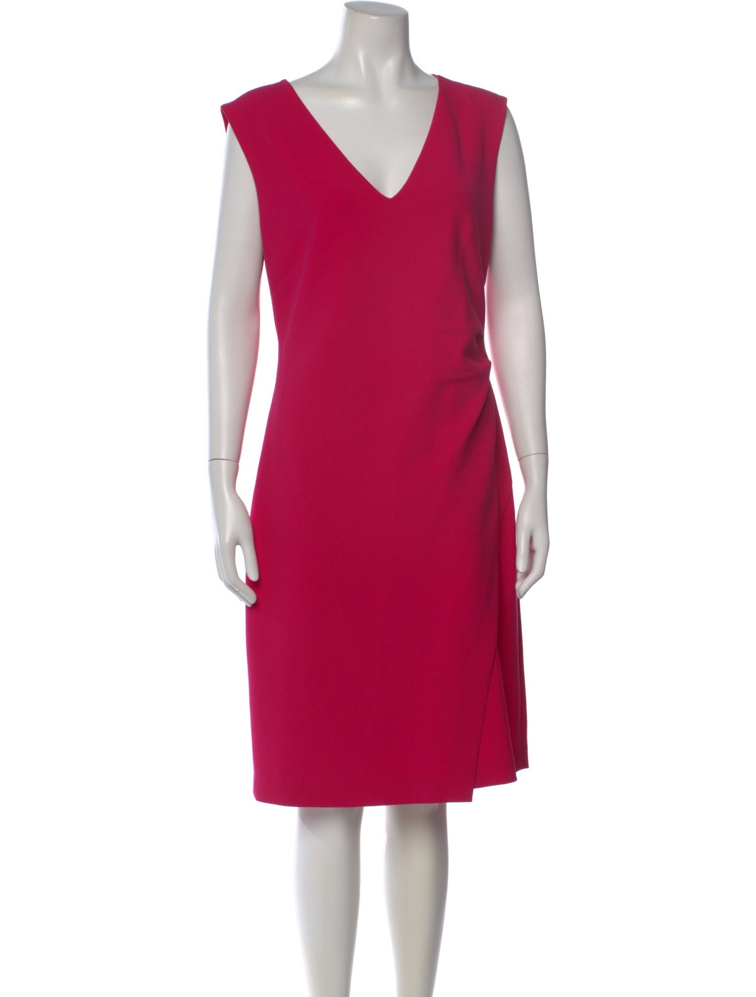 Diane von Furstenberg V-Neck Knee-Length Dress - Pink Dresses, Clothing ...