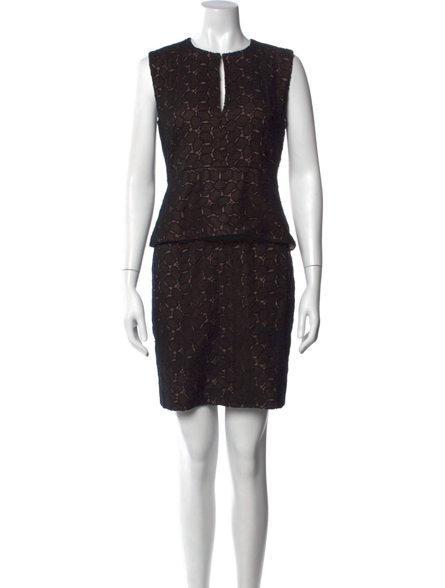 Diane von Furstenberg Lace Pattern Knee-Length Dress - Black Dresses ...