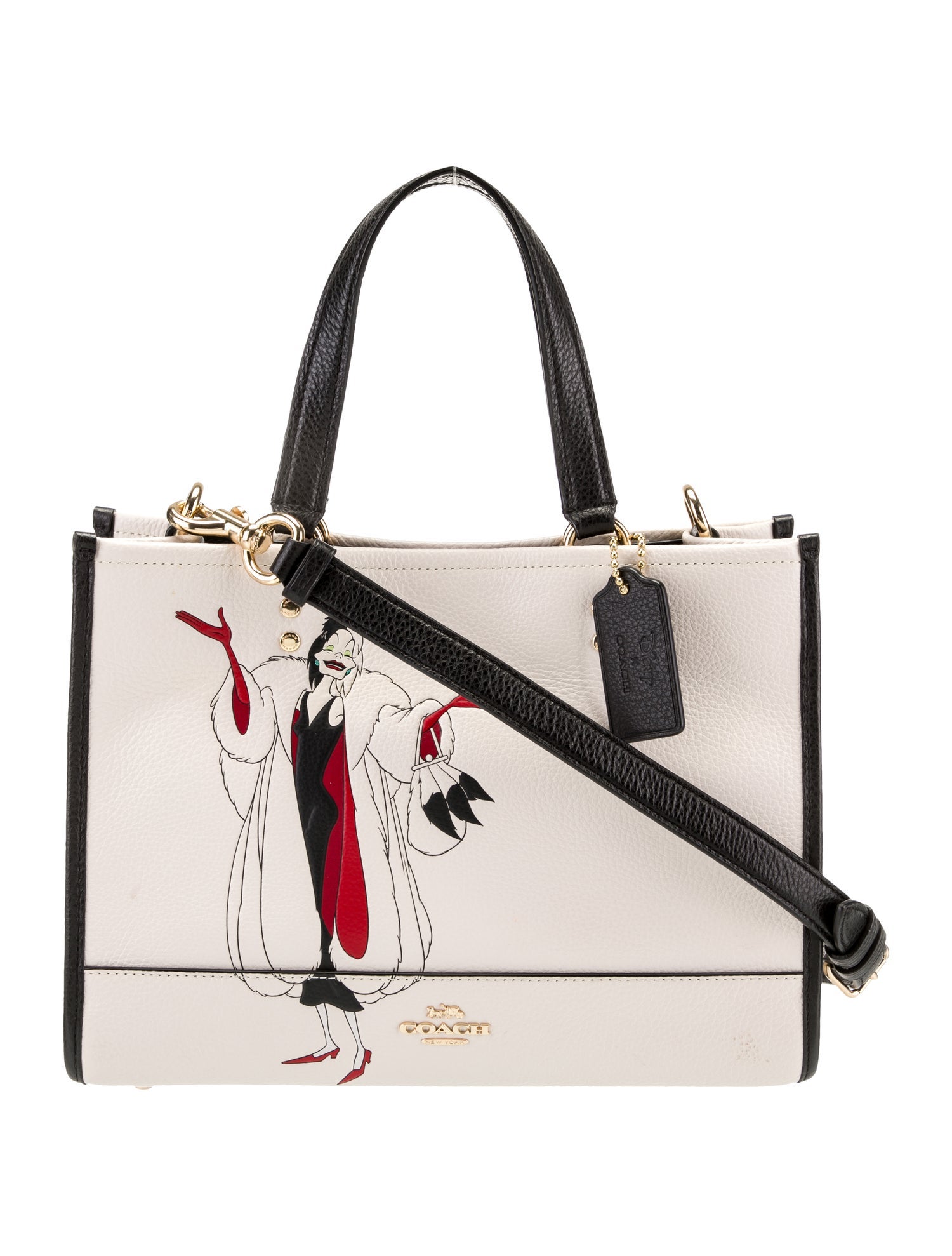 Disney x Coach Leather Top Handle Bag - Neutrals Handle Bags, Handbags ...