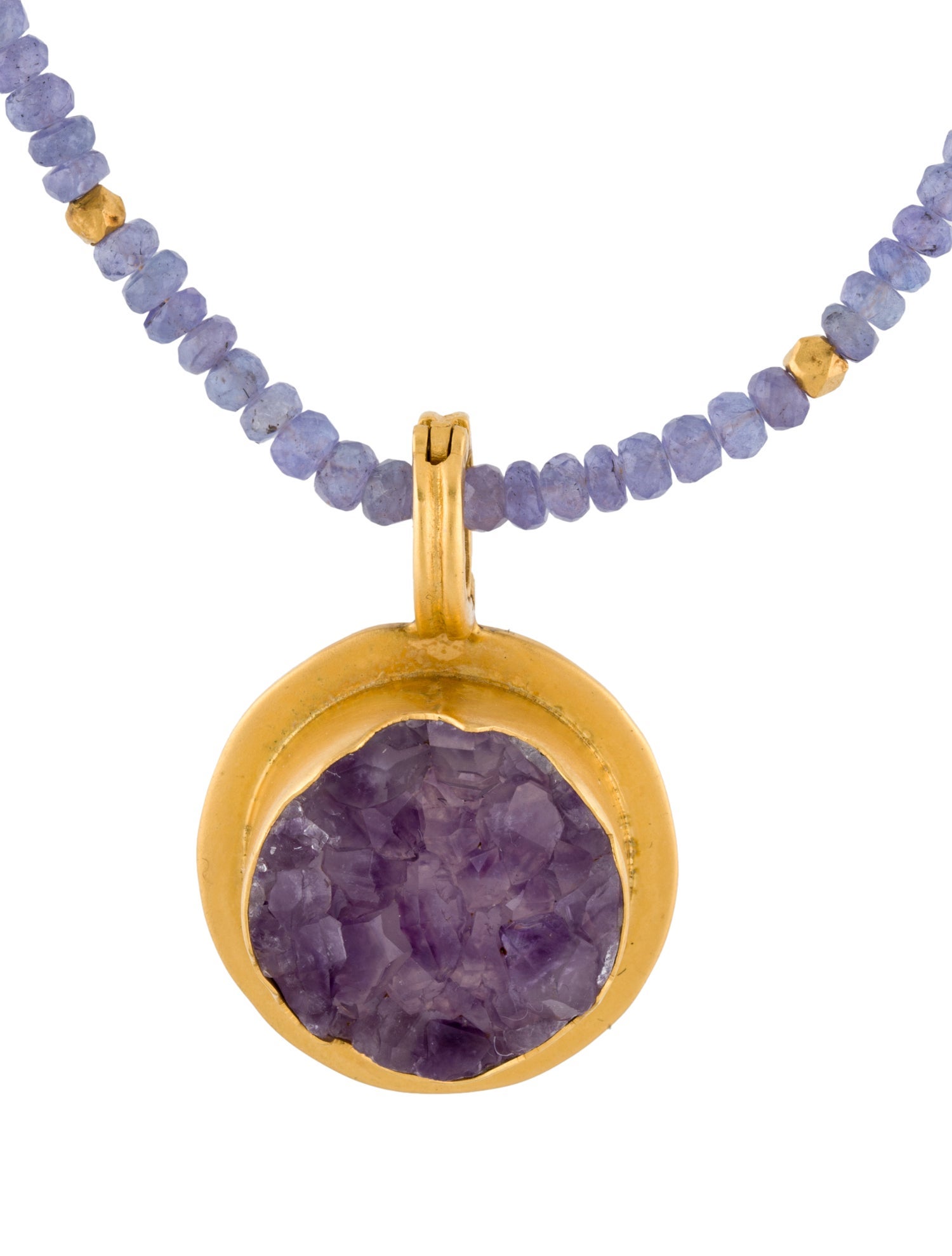 Dina Mackney Rough Cut Pendant Necklace - Gold-Tone Metal Pendant ...