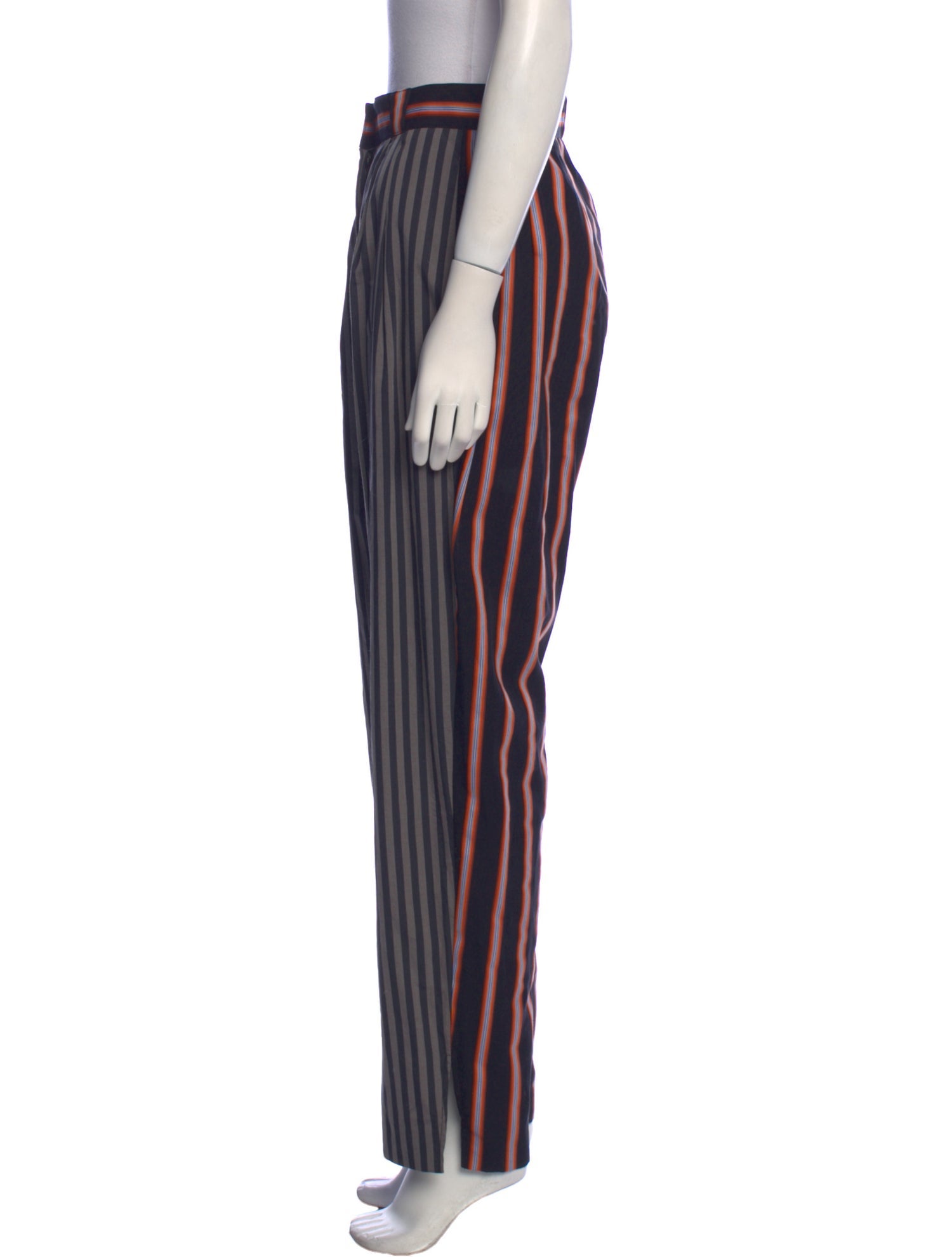 Diotima Striped Straight Leg Pants - Grey, 12.5" Rise Pants, Clothing ...