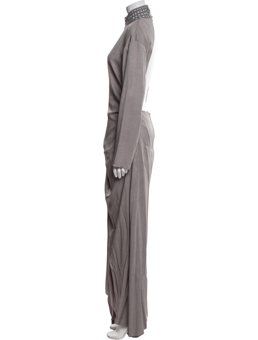 Diotima Mock Neck Long Dress w/ Tags - Grey Dresses, Clothing - WDIOT20365 | The RealReal