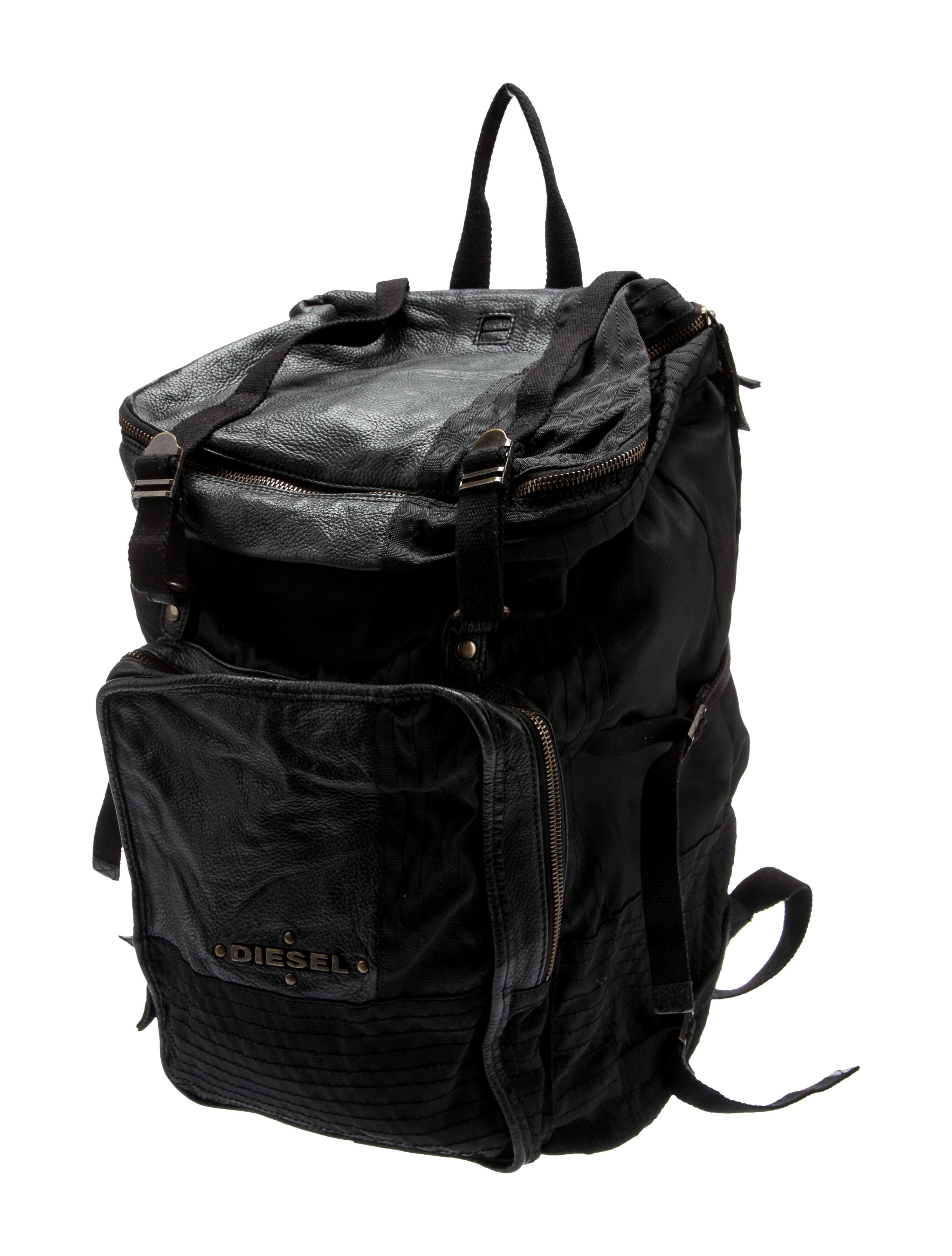 Moncler Leather Trimmed Quilted Nylon Backpack - Blue Backpacks, Bags ...