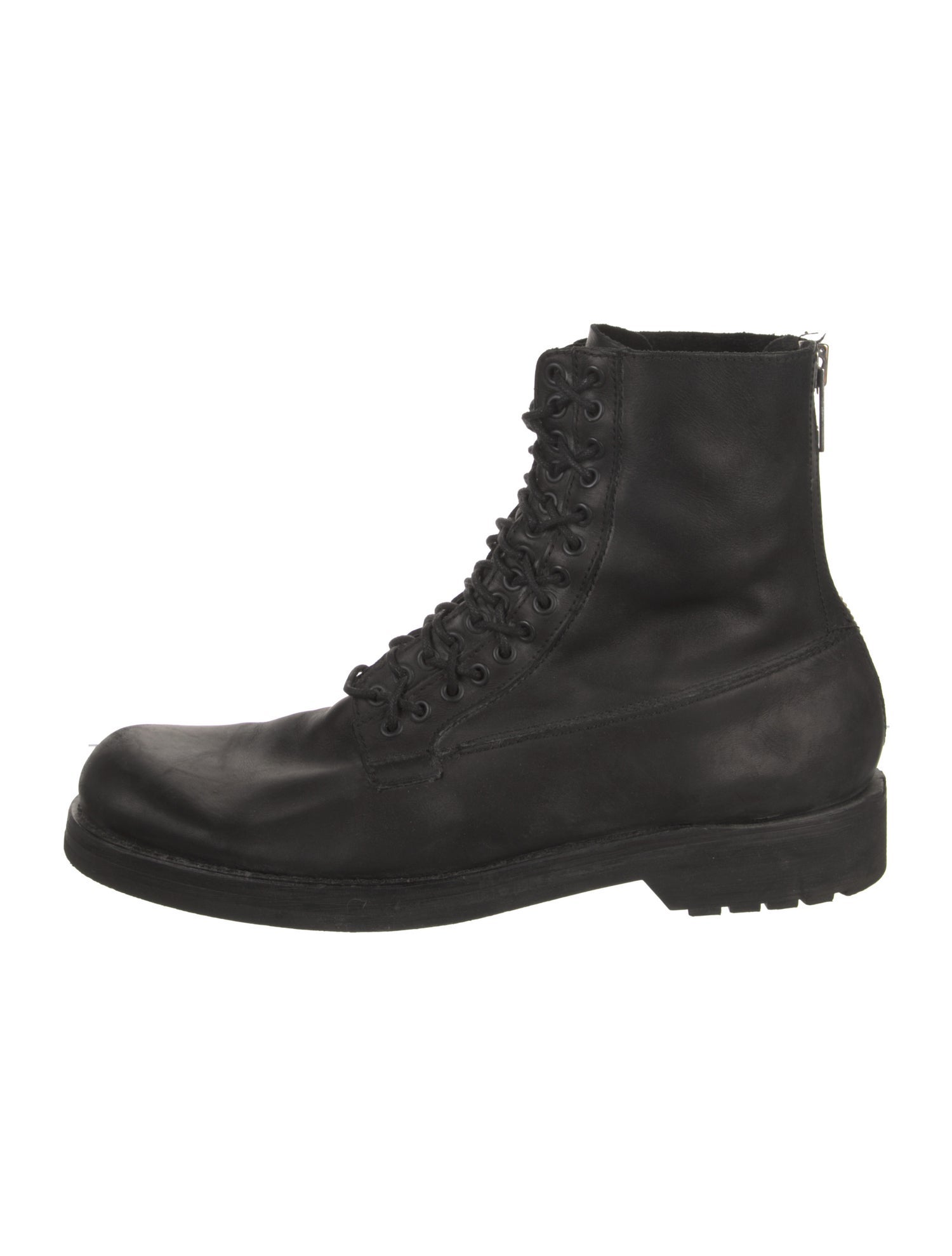 Diesel Leather Combat Boots - Black Boots, Shoes - WDISL25235 | The ...