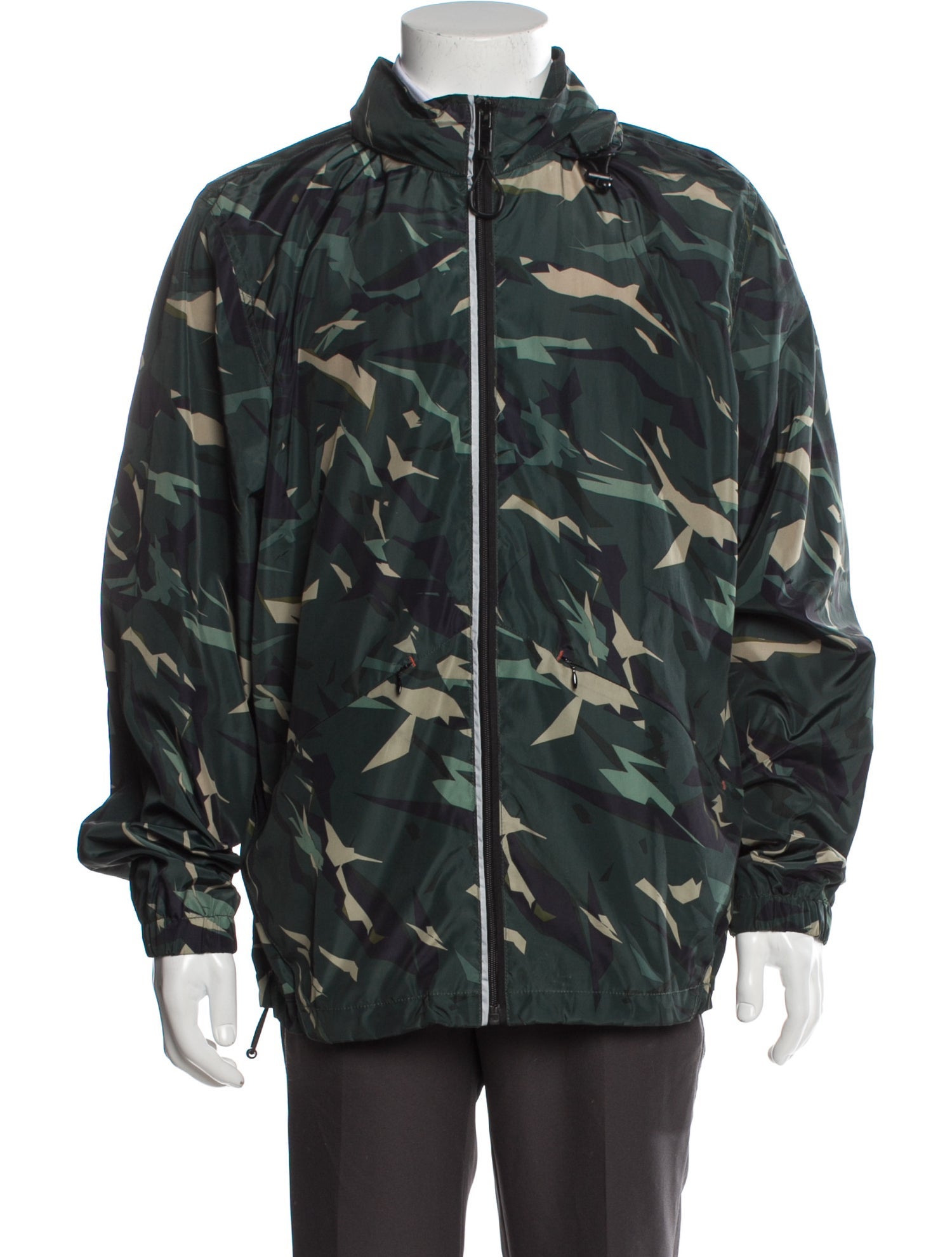 Diesel Printed Windbreaker - Green Outerwear, Clothing - WDISL25336 ...