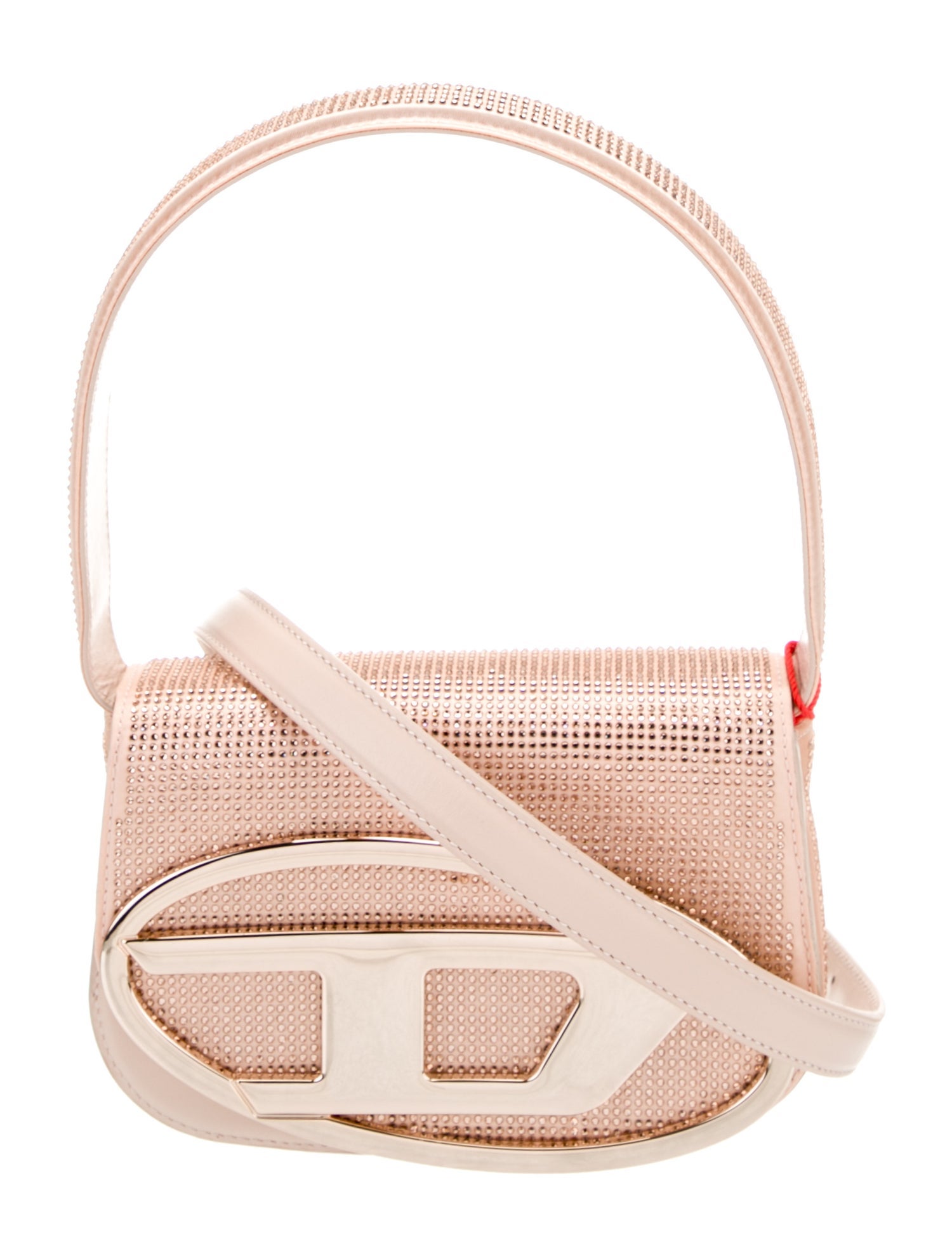 Diesel Crystal Embellished Shoulder Bag w/Tags - Pink Shoulder Bags ...
