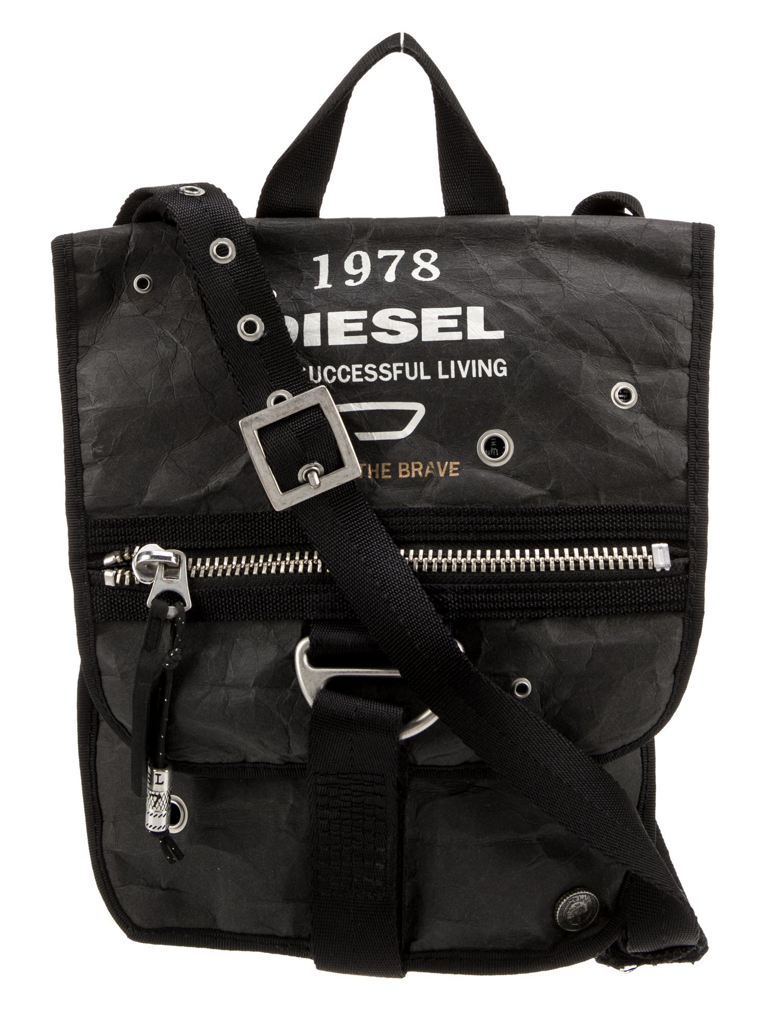 Diesel Leather Backpack - Black Crossbody Bags, Handbags - WDISL28790 ...