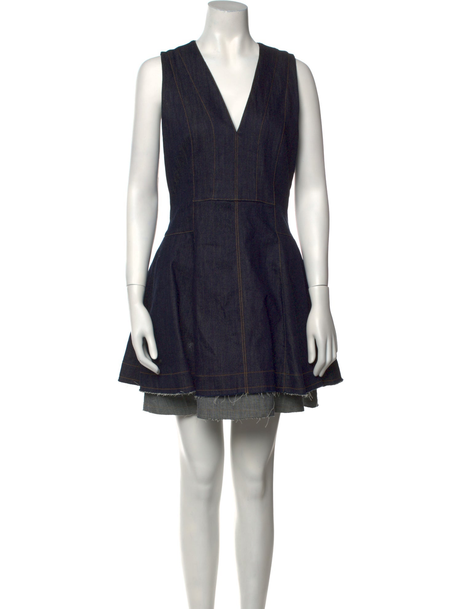Derek Lam 10 Crosby V-Neck Mini Dress - Blue Dresses, Clothing ...