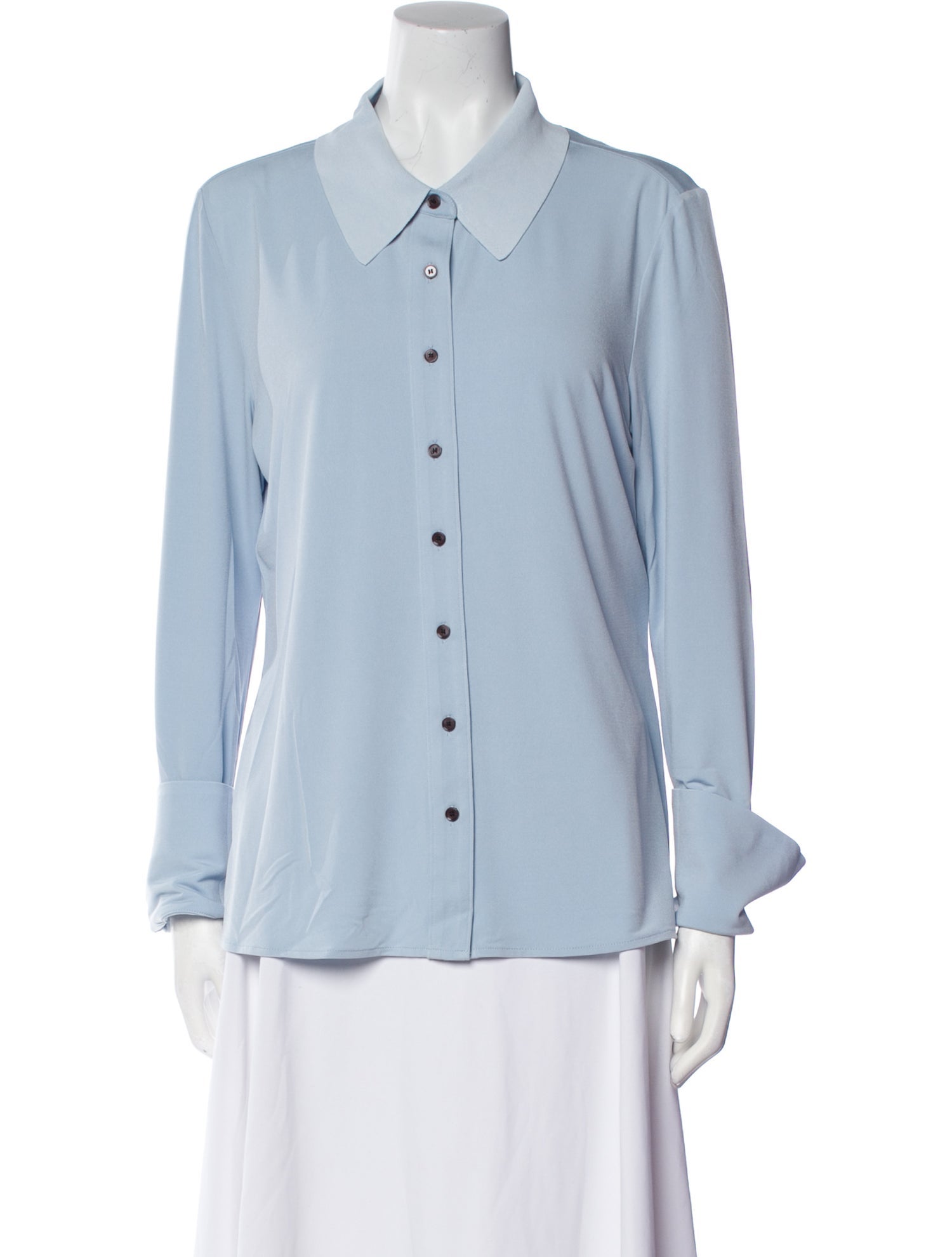 Derek Lam 10 Crosby Long Sleeve Button-Up Top w/ Tags - Blue Tops, Clothing - WDL111838 | The ...