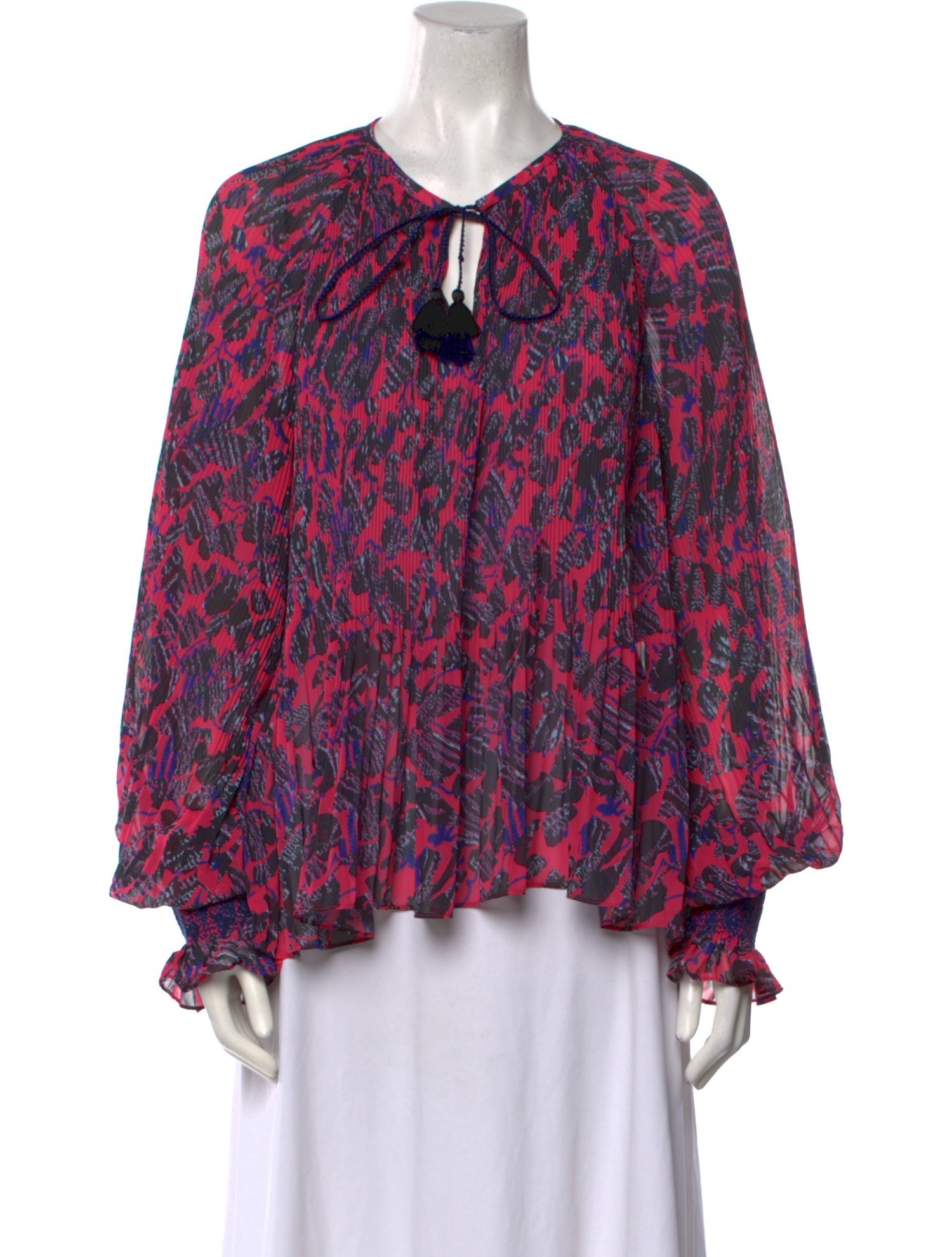 Derek Lam 10 Crosby Printed Square Neckline Blouse - Pink Tops, Clothing - WDL114843 | The RealReal