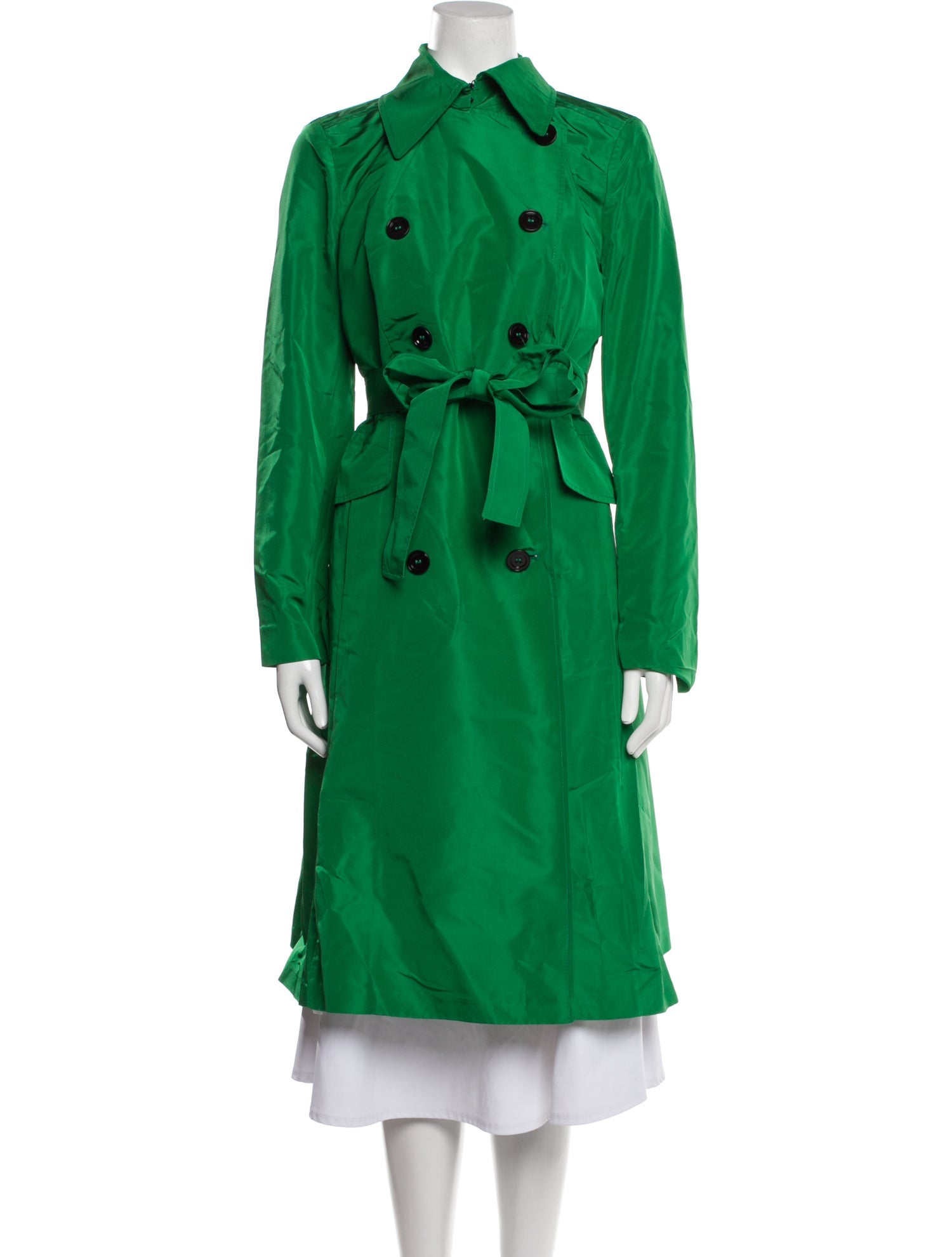 Derek Lam 10 Crosby Silk Trench Coat - Green Coats, Clothing ...