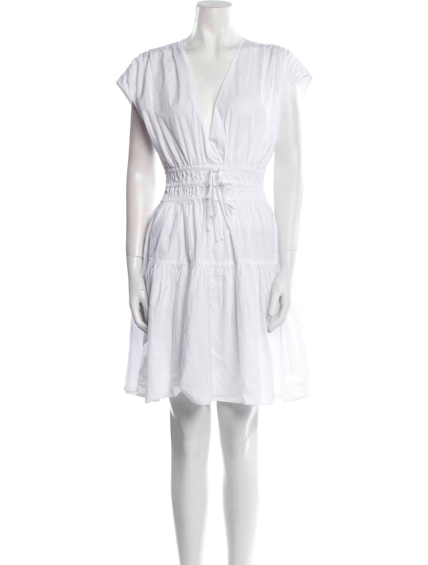 Derek Lam 10 Crosby V-Neck Mini Dress - Neutrals Dresses, Clothing - WDL115600 | The RealReal