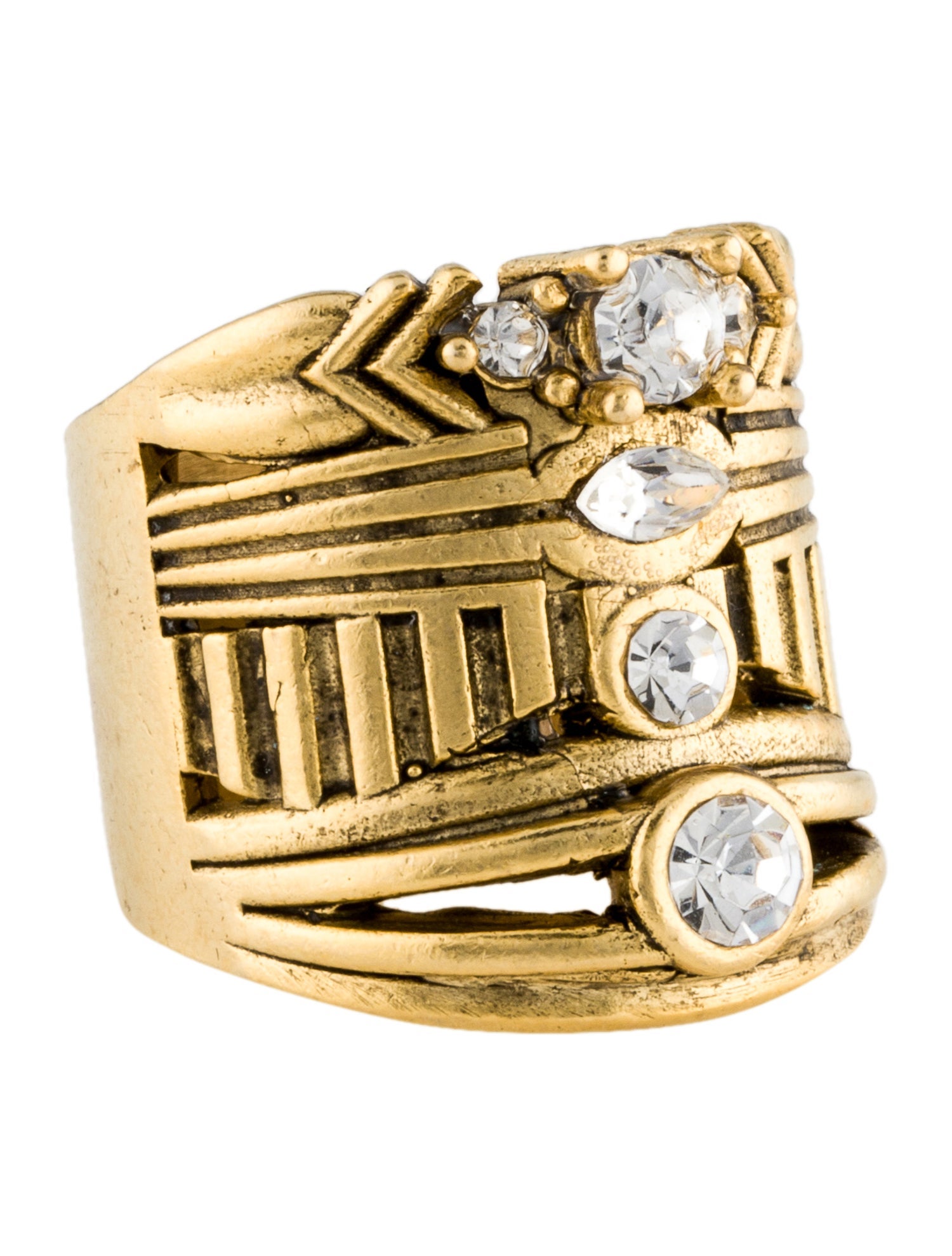 DYLANLEX 'Nas' Band Ring - Clear, Brass Band, Rings - WDLEX20291 | The RealReal