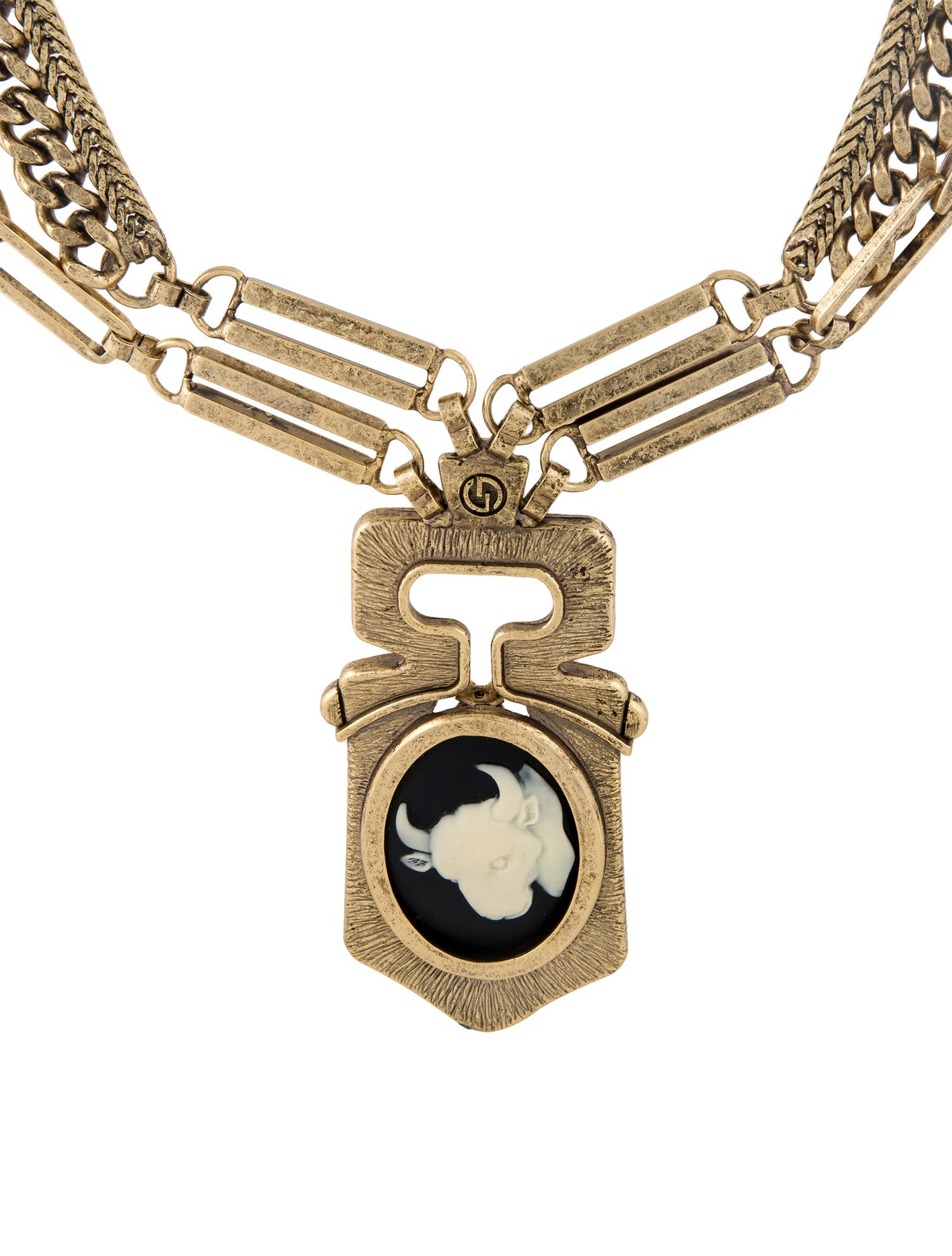 DYLANLEX Rumi & Interchangable Zodiac Cameo Pendant Necklace - Brass ...