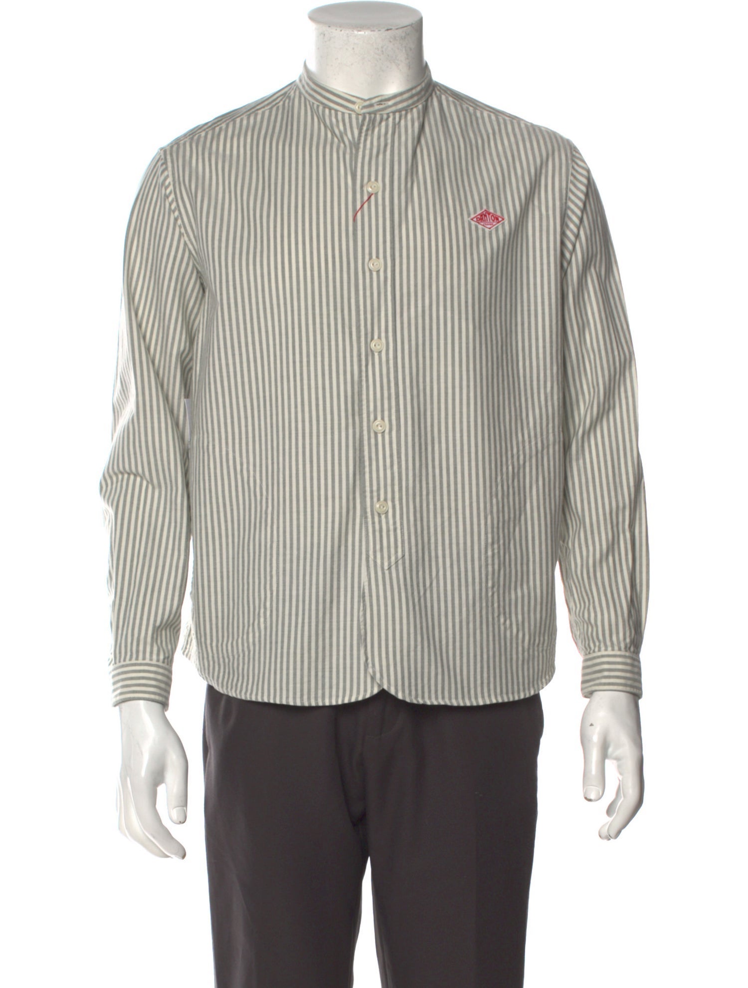 Danton Striped Long Sleeve Shirt w/ Tags - Green Casual Shirts, Clothing - WDNAT20173 | The RealReal