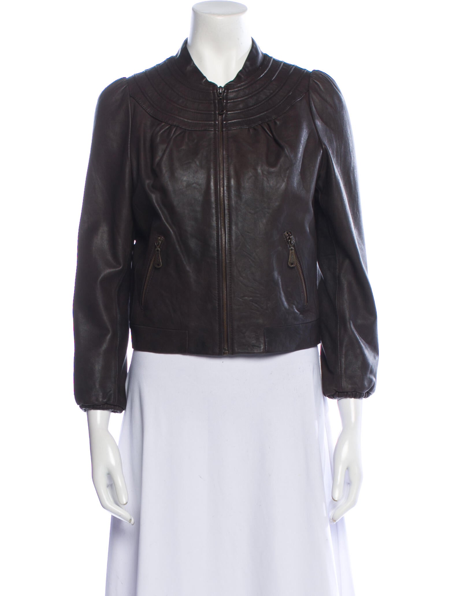Doma Leather Jacket - Brown Jackets, Clothing - WDO20682 | The RealReal