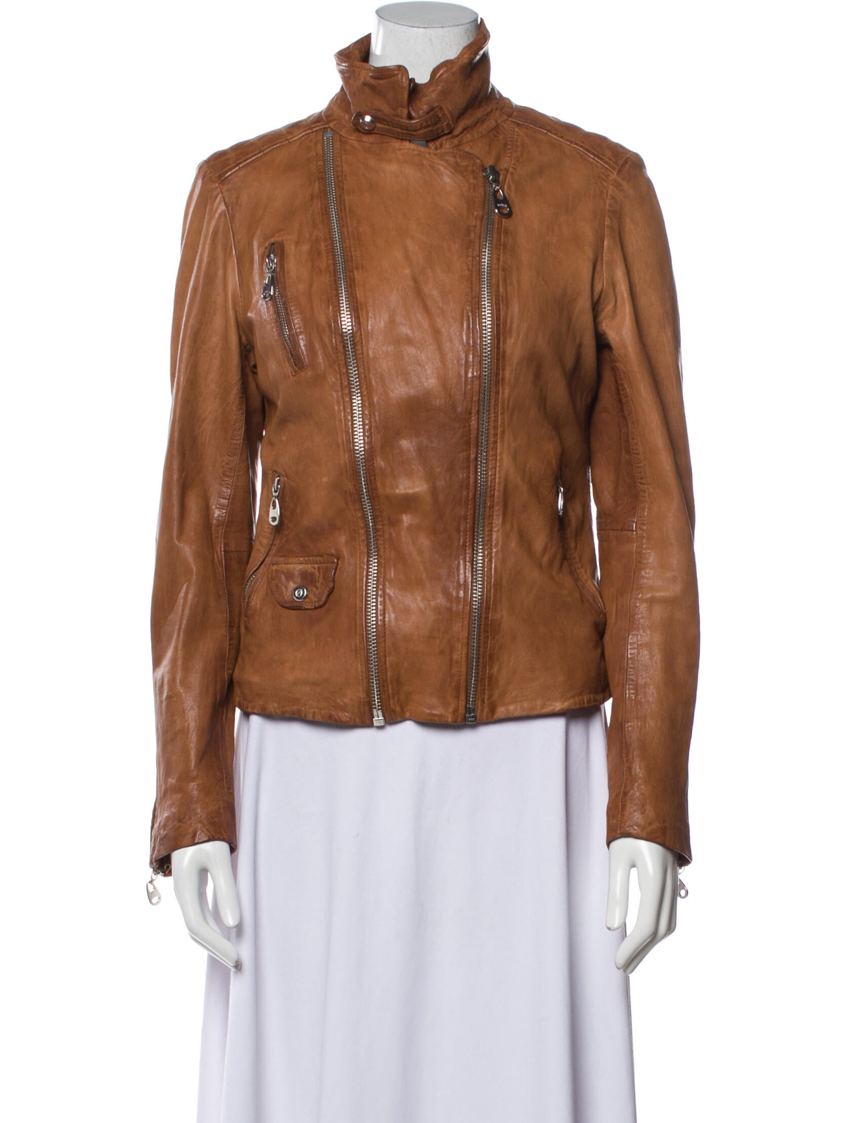 Doma Leather Jacket - Brown Jackets, Clothing - WDO20723 | The RealReal
