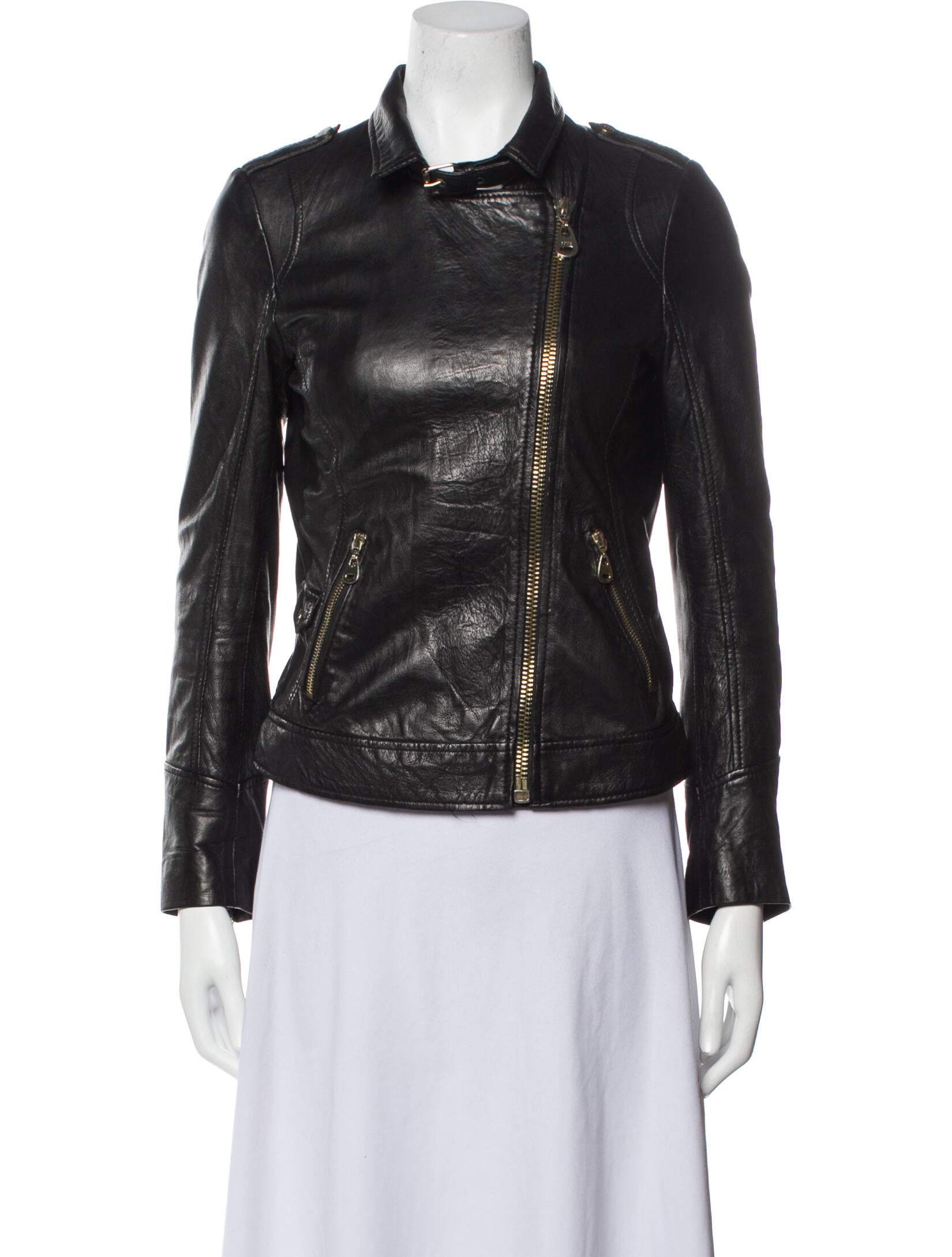 Doma Leather Biker Jacket - Black Jackets, Clothing - WDO20858 | The ...
