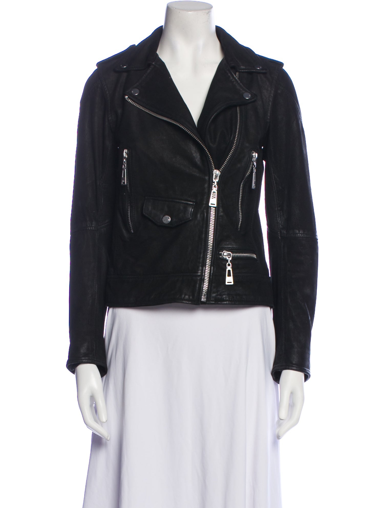 Doma Goat Leather Biker Jacket - Black Jackets, Clothing - WDO20908 ...