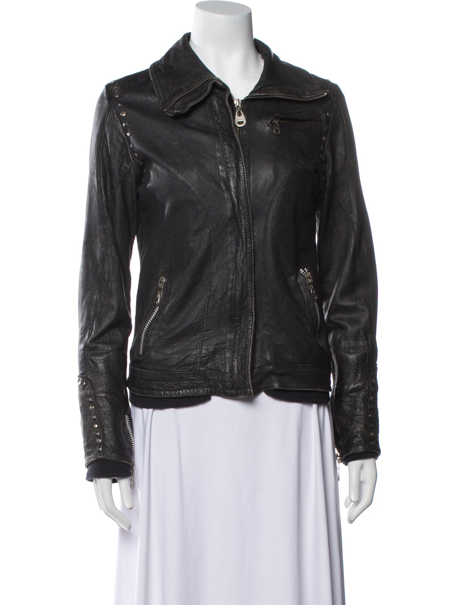 Doma Leather Biker Jacket - Black Jackets, Clothing - WDO21064 | The ...