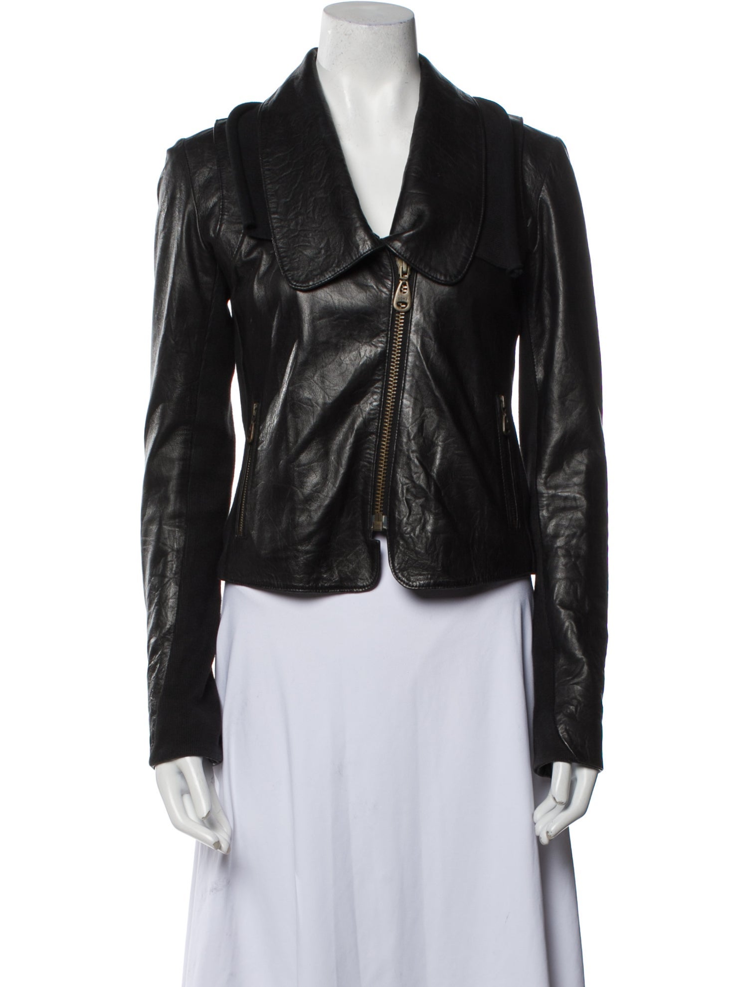 Doma Leather Biker Jacket - Black Jackets, Clothing - WDO21072 | The ...