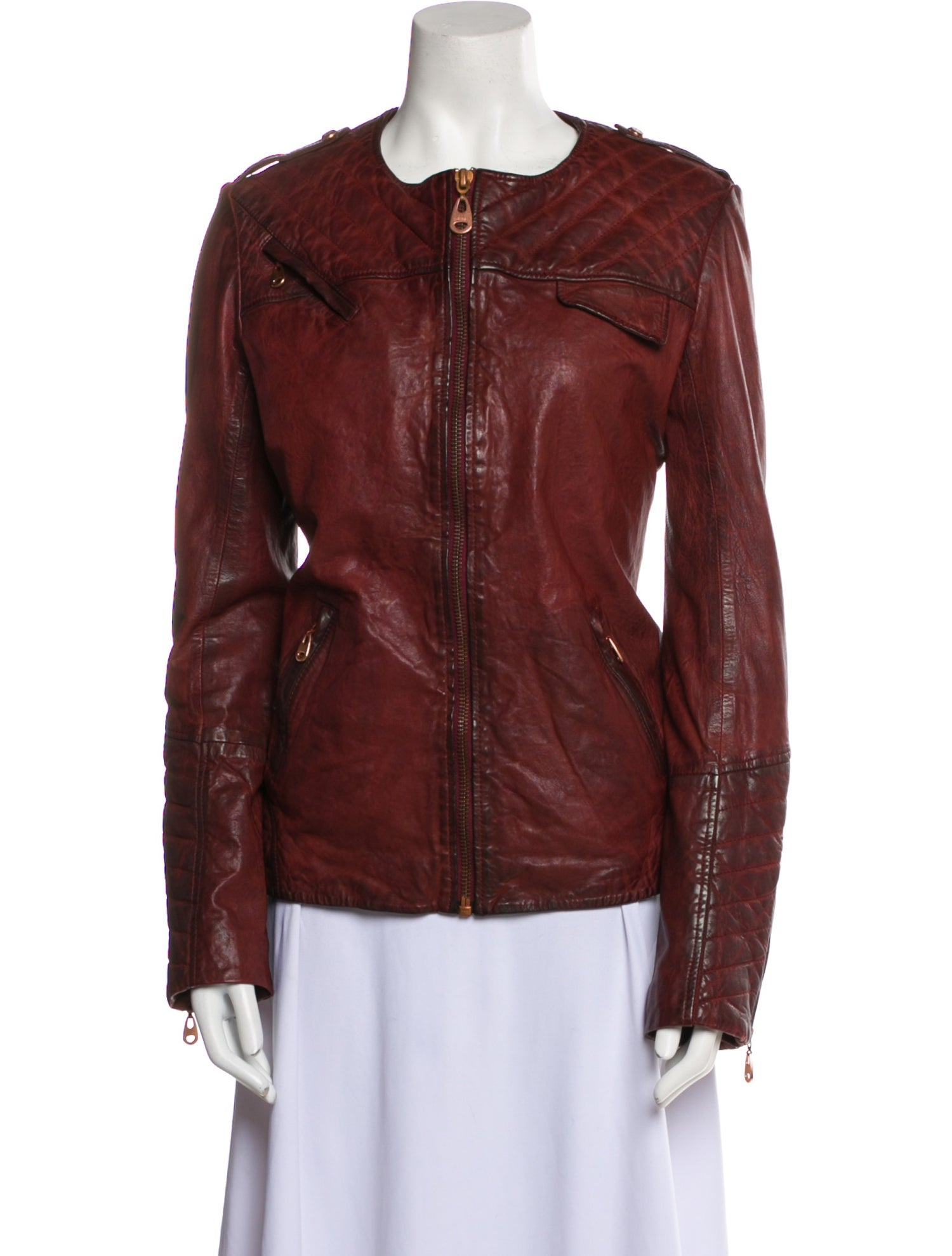 Doma Biker Jacket - Brown Jackets, Clothing - WDO21231 | The RealReal