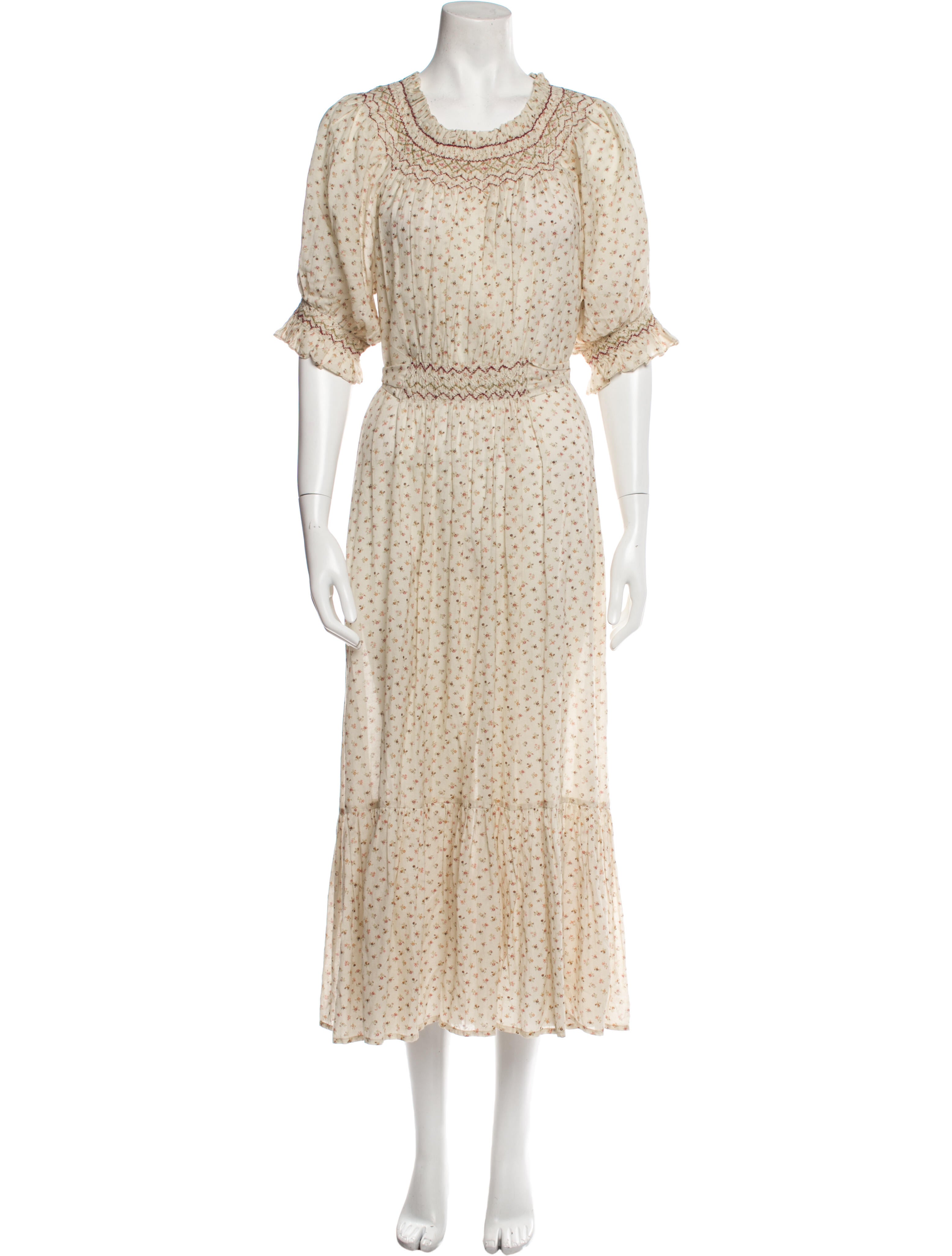 DÔEN Printed Long Dress - Neutrals Dresses, Clothing - WDOEN48773 | The ...