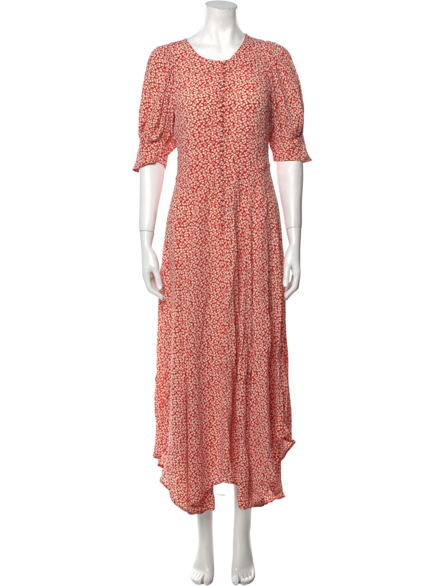 DÔEN Floral Print Long Dress - Blue Dresses, Clothing - WDOEN47568 ...