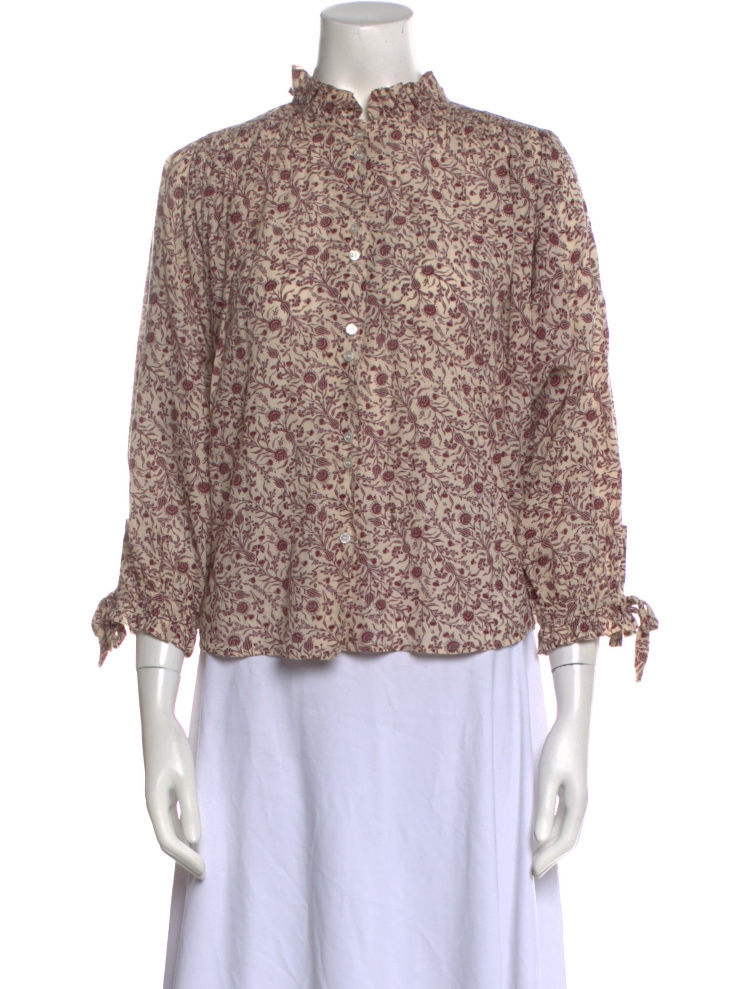 DÔEN Floral Print Long Dress - Orange Dresses, Clothing - WDOEN44664 ...