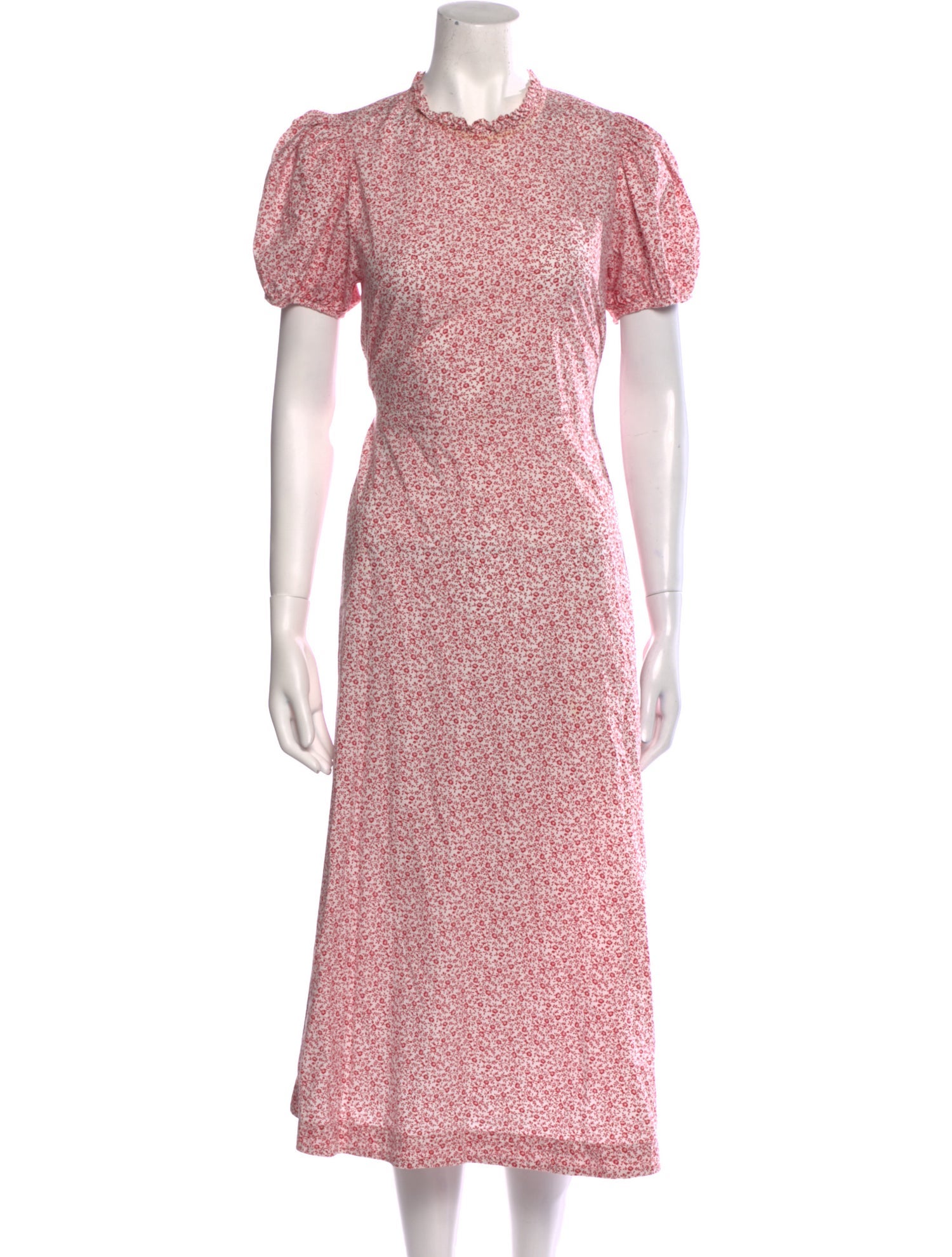 DÔEN Floral Print Long Dress - Red Dresses, Clothing - WDOEN57933 | The ...