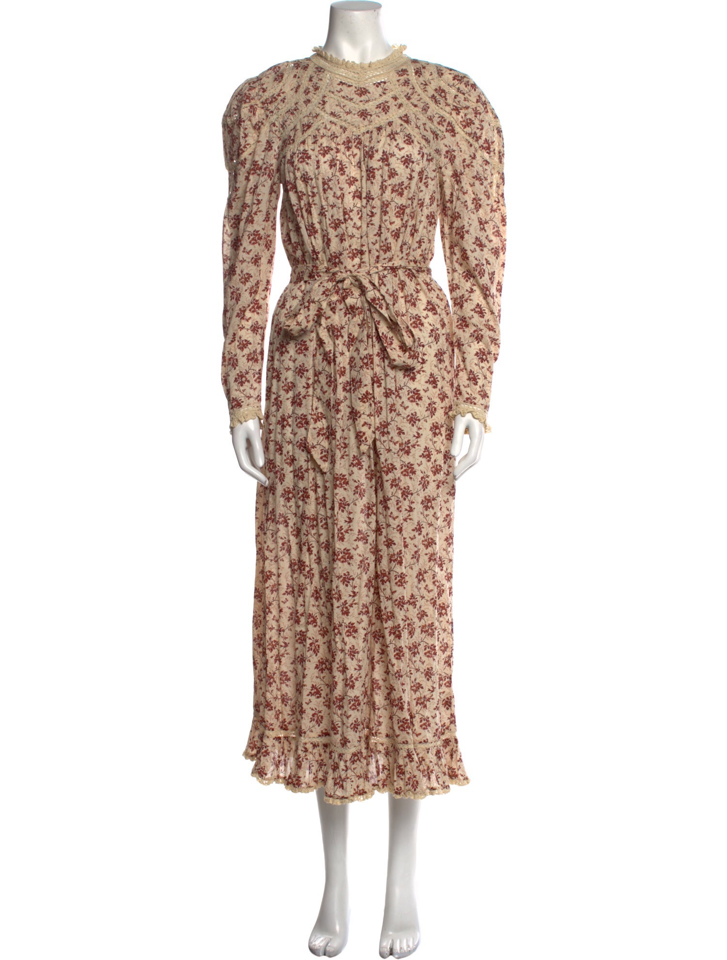 DÔEN Floral Print Long Dress w/ Tags - Neutrals Dresses, Clothing ...