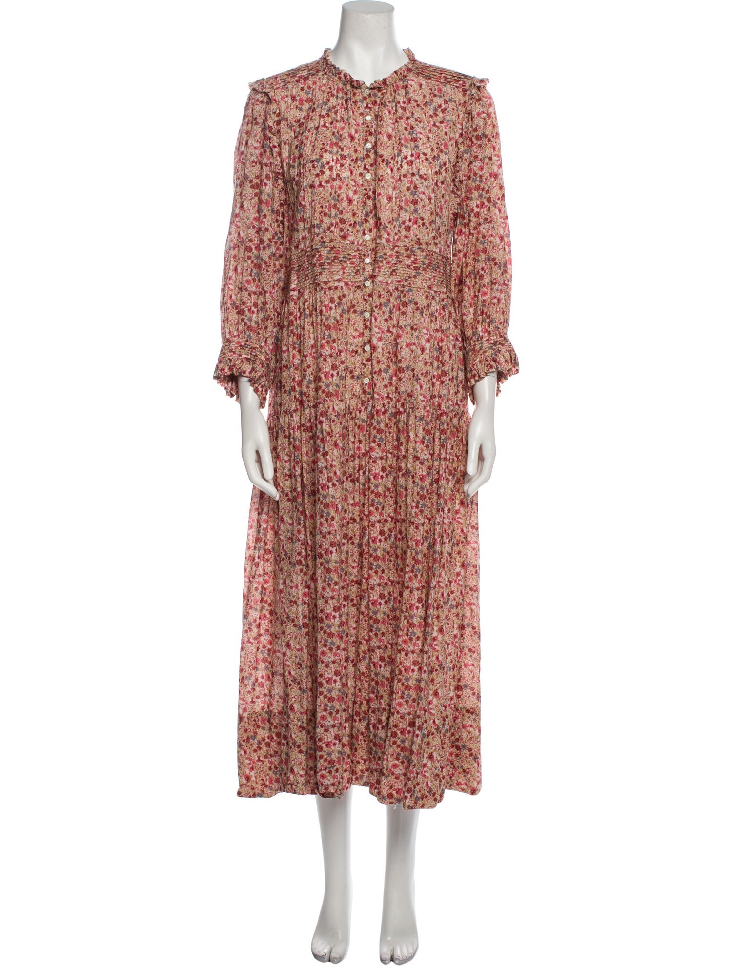 DÔEN Floral Print Long Dress - Neutrals Dresses, Clothing - WDOEN60981 ...