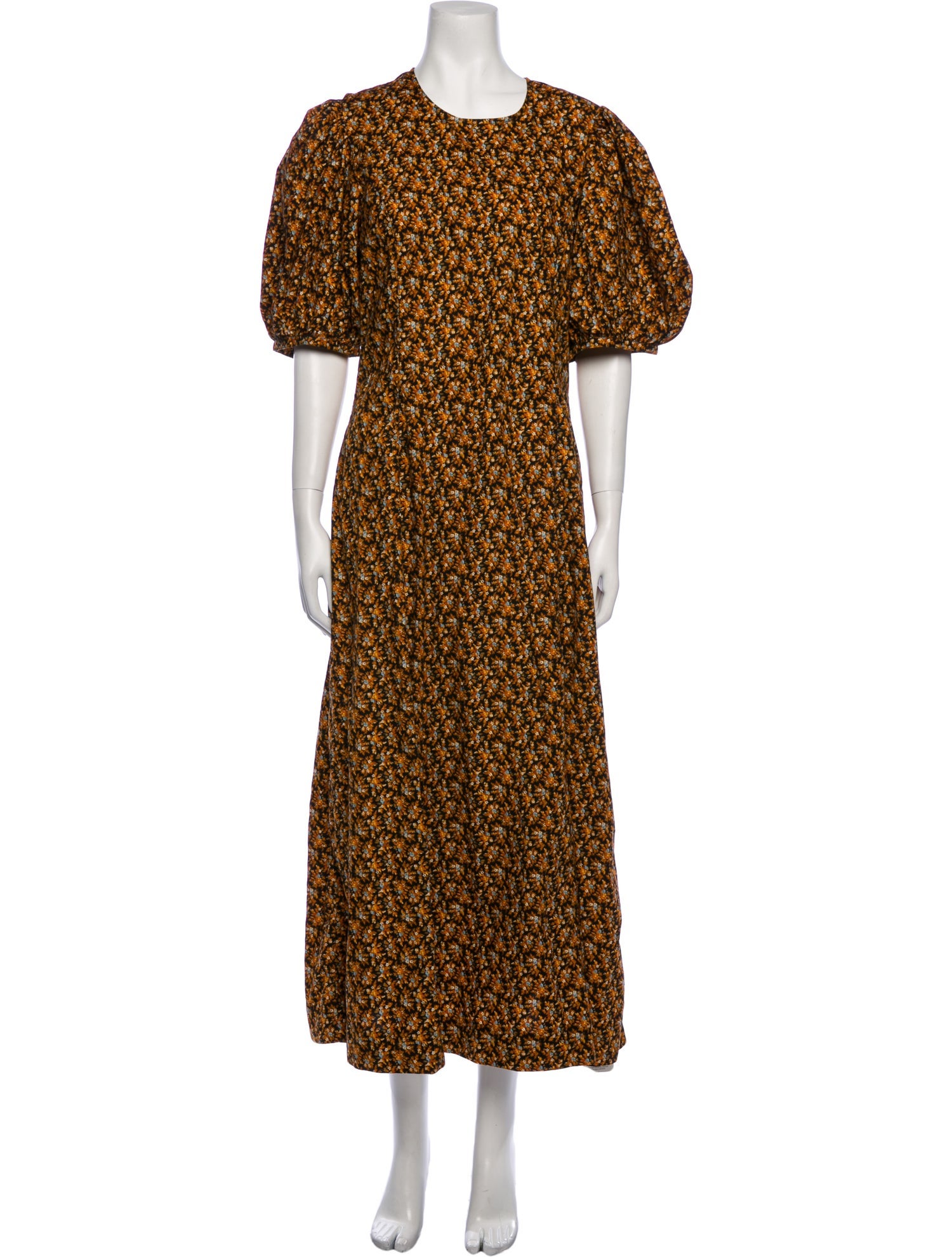 DÔEN Floral Print Long Dress - Black Dresses, Clothing - WDOEN62007 ...