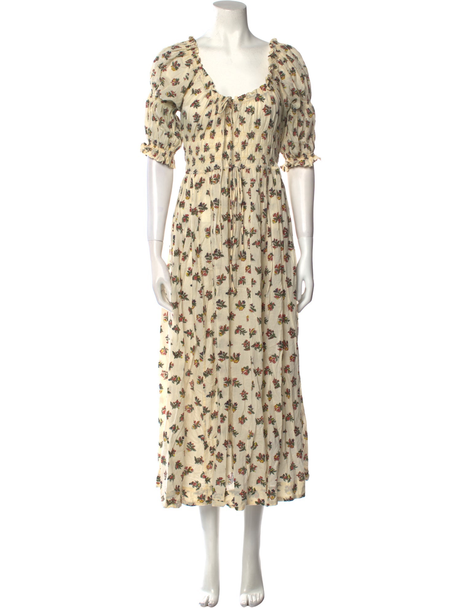DÔEN Floral Print Long Dress - Neutrals Dresses, Clothing - WDOEN62566 ...