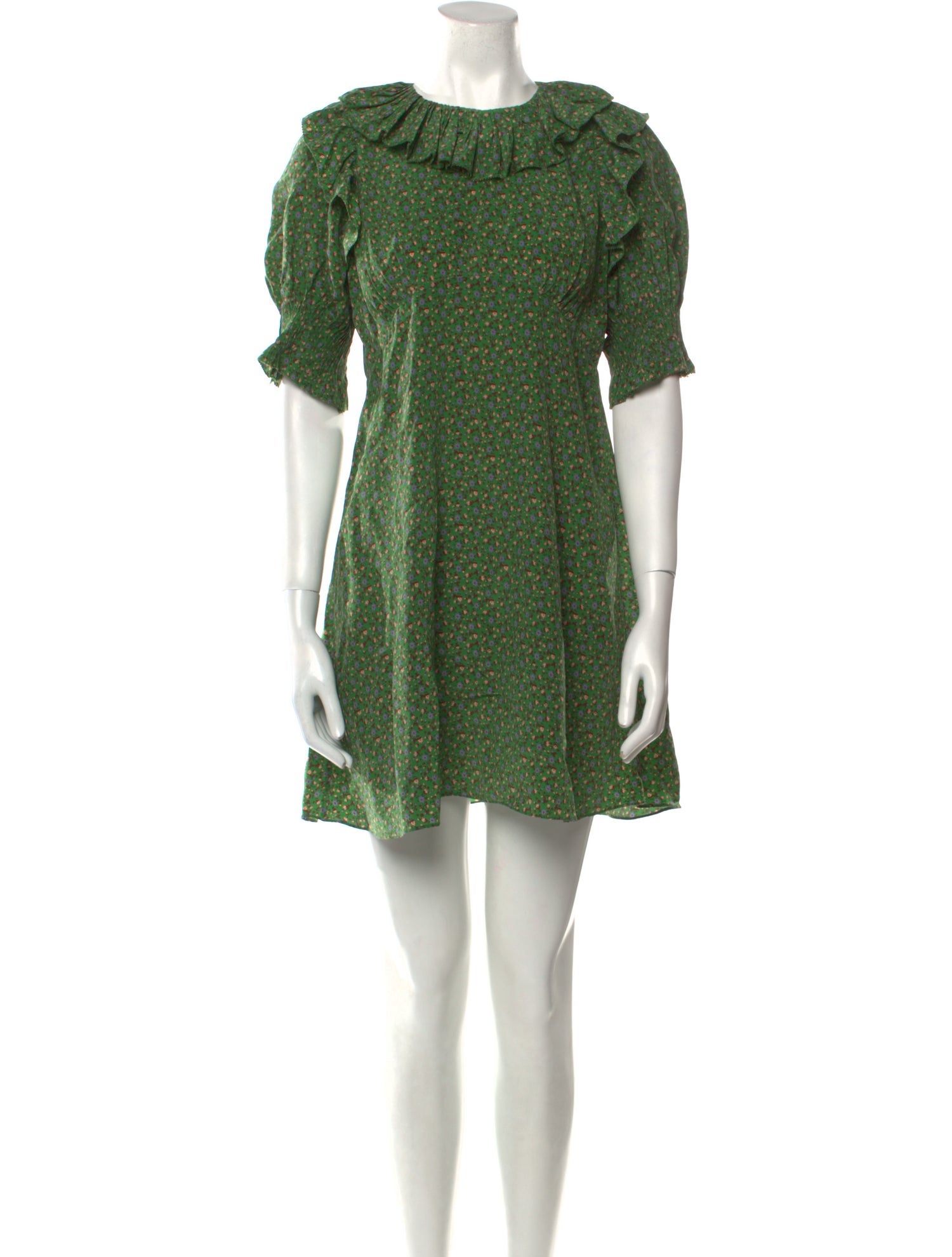 DÔEN Silk Mini Dress - Green Dresses, Clothing - WDOEN65121 | The RealReal