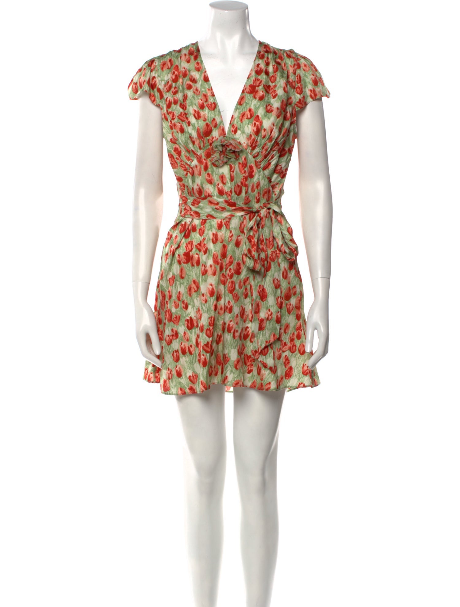 DÔEN Printed Mini Dress w/ Tags - Green Dresses, Clothing - WDOEN75928 ...
