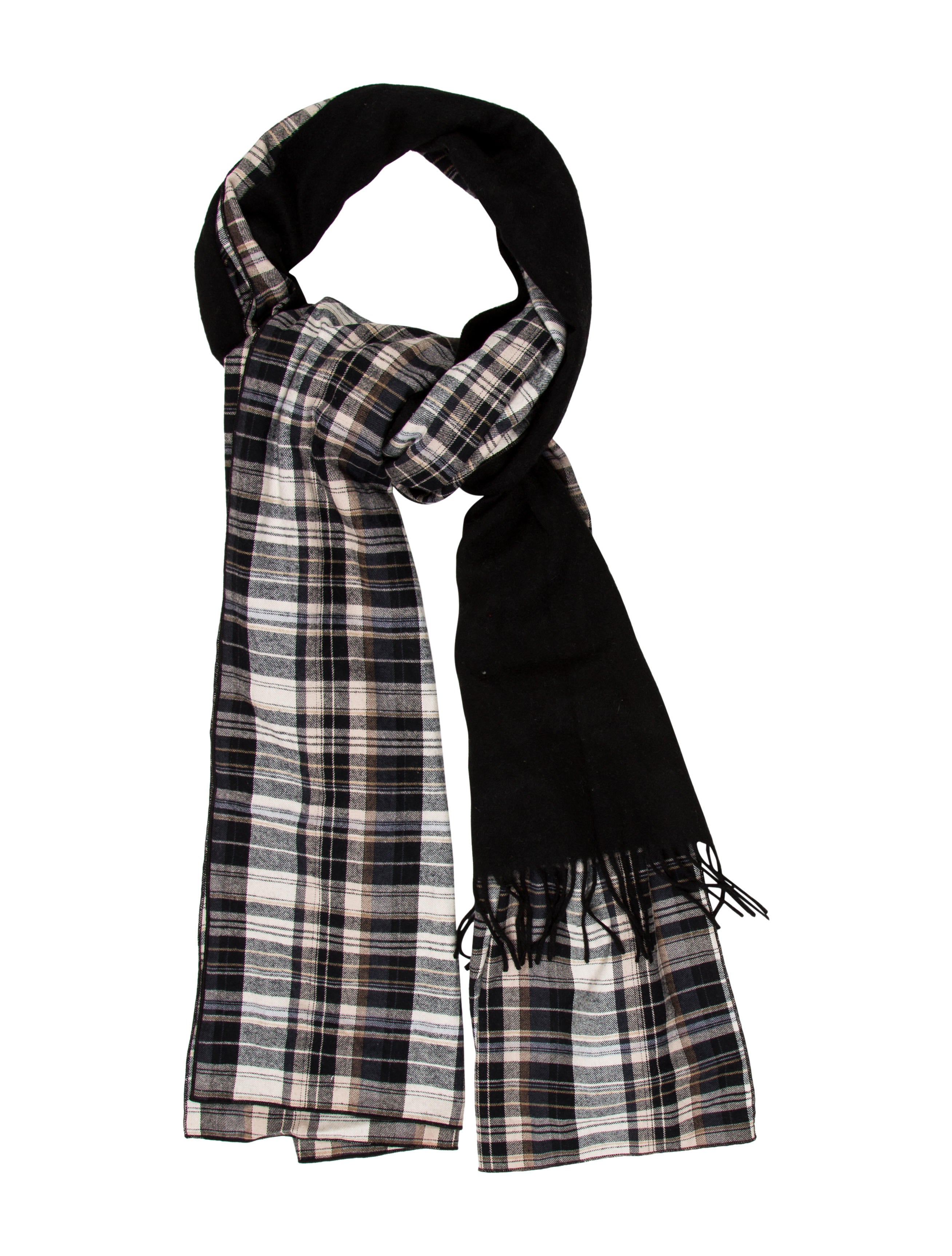 Donni Charm Layered Plaid Scarf w/ Tags - Black Scarves and Shawls ...