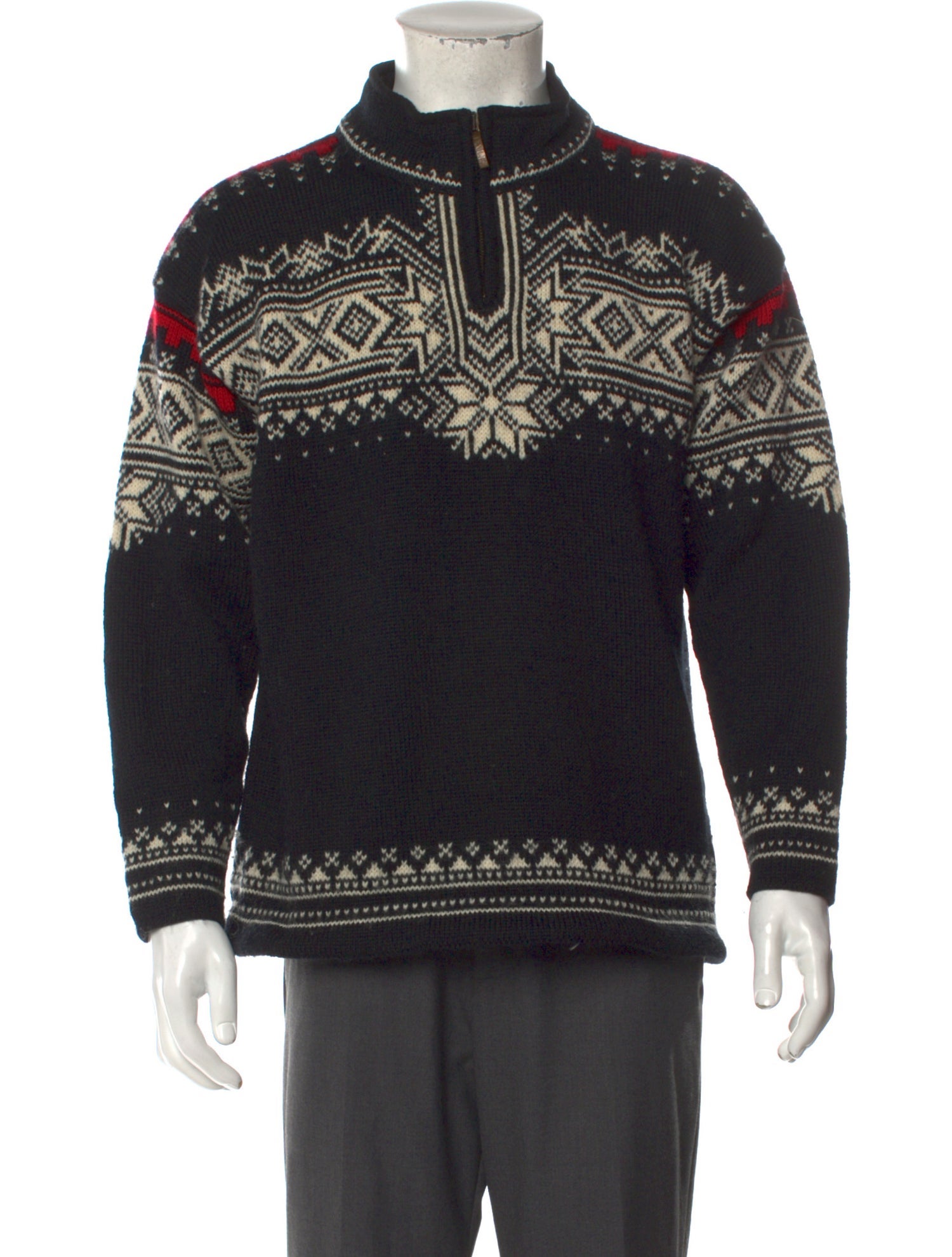 Dale of Norway Printed Mock Neck Pullover - Black Sweaters, Clothing ...