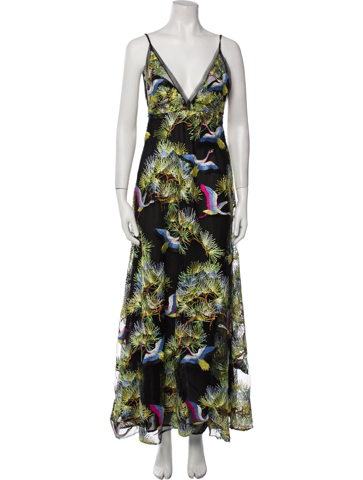 Maria Dora Printed Long Dress - Green Dresses, Clothing - WDORA20021 ...