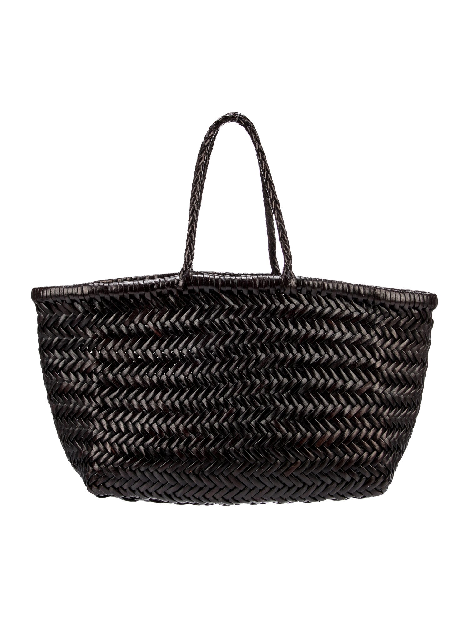 Dragon Diffusion Leather Woven Tote - Brown Totes, Handbags ...