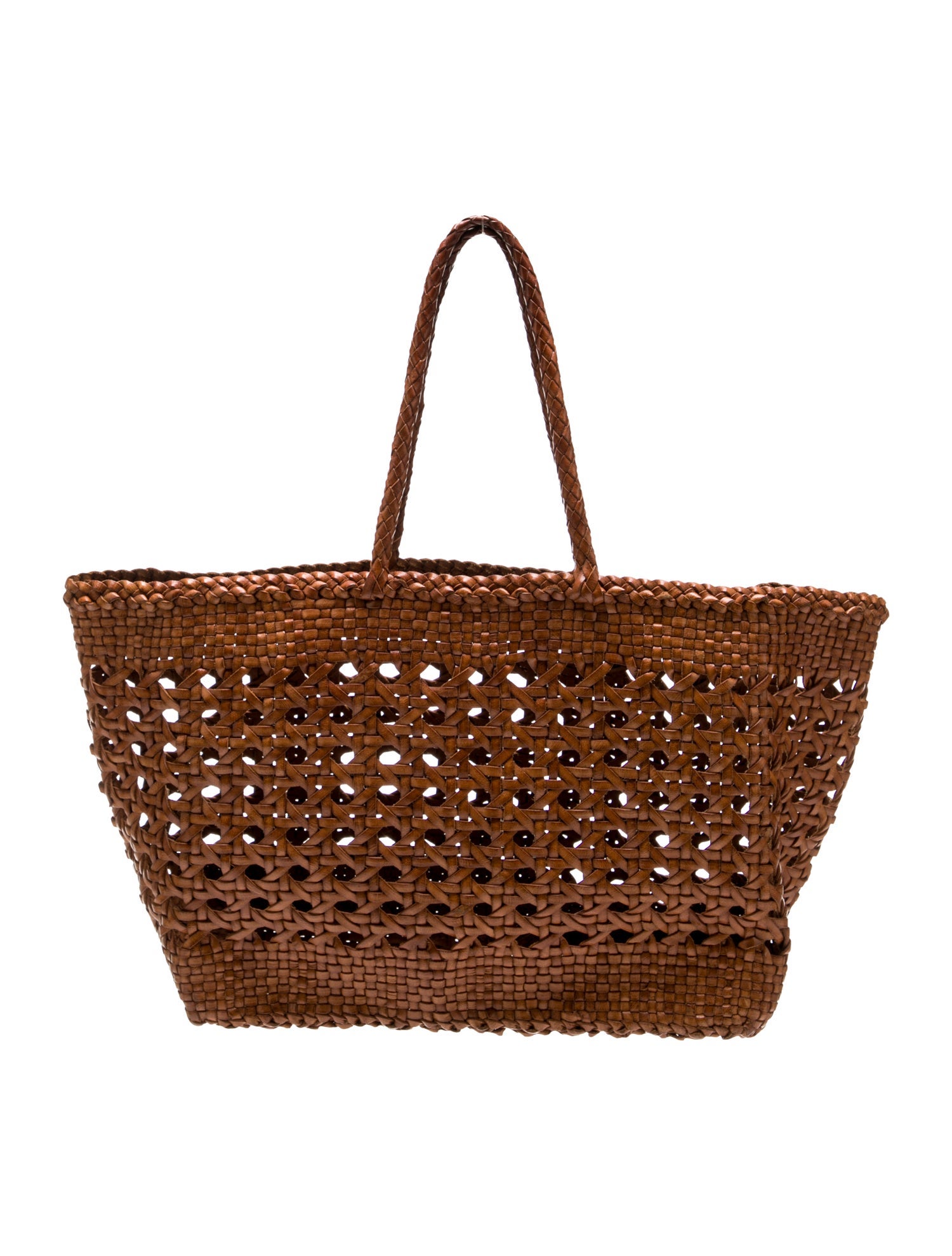 Dragon Diffusion Weaved Leather Tote Bag - Brown Totes, Handbags ...