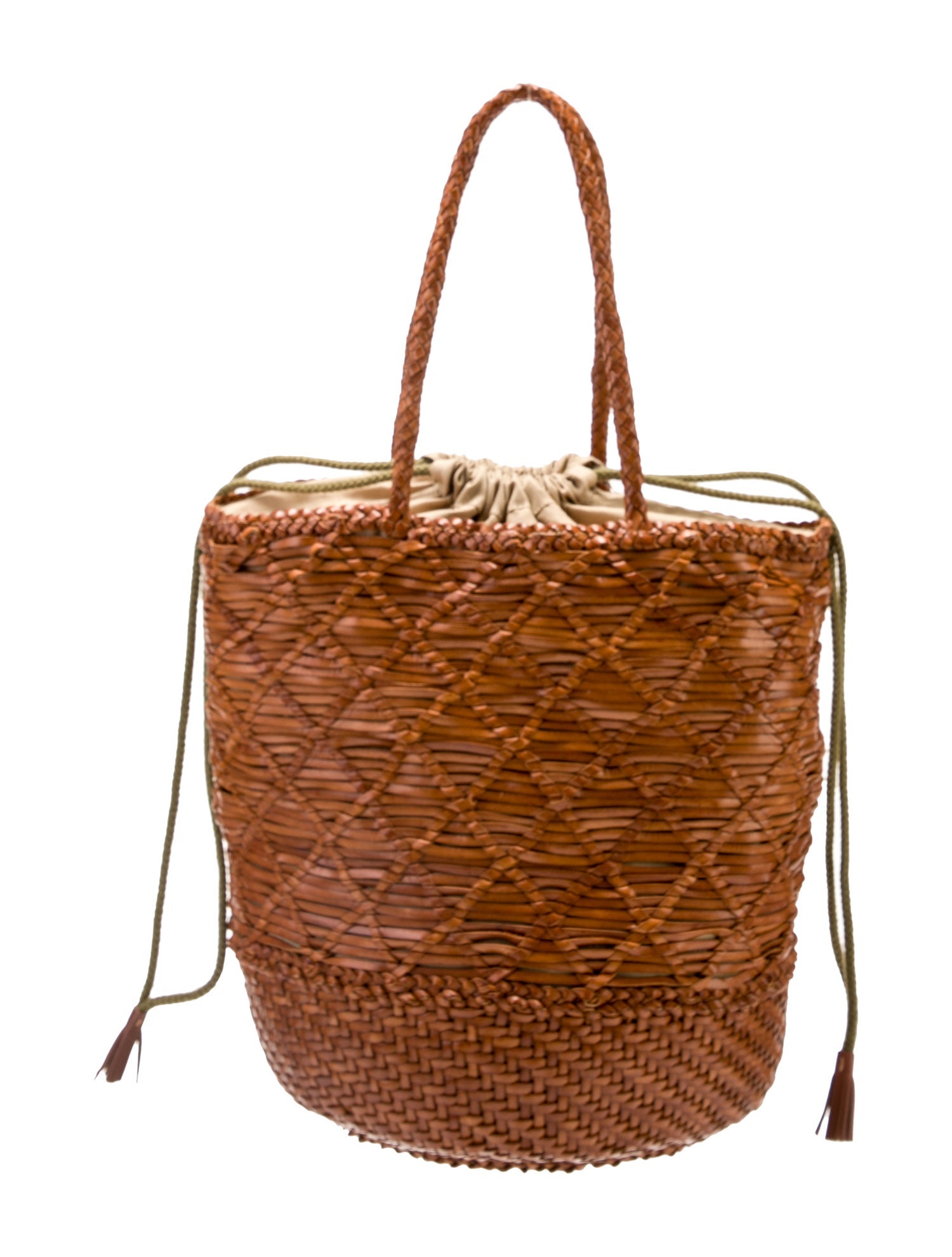 Dragon Diffusion Leather Top Handle Bag w/ Tags - Brown Handle Bags ...